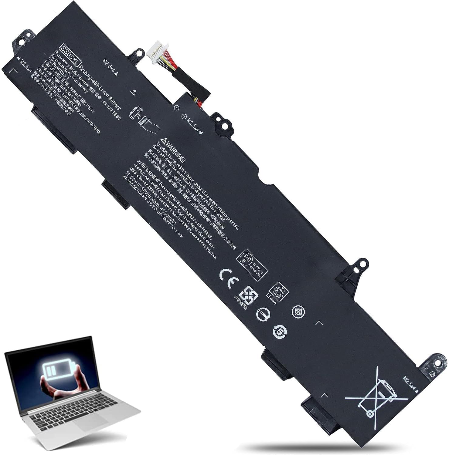 SS03XL 50WH 933321-855 Battery for HP EliteBook 840 G5,EliteBook 730 ...