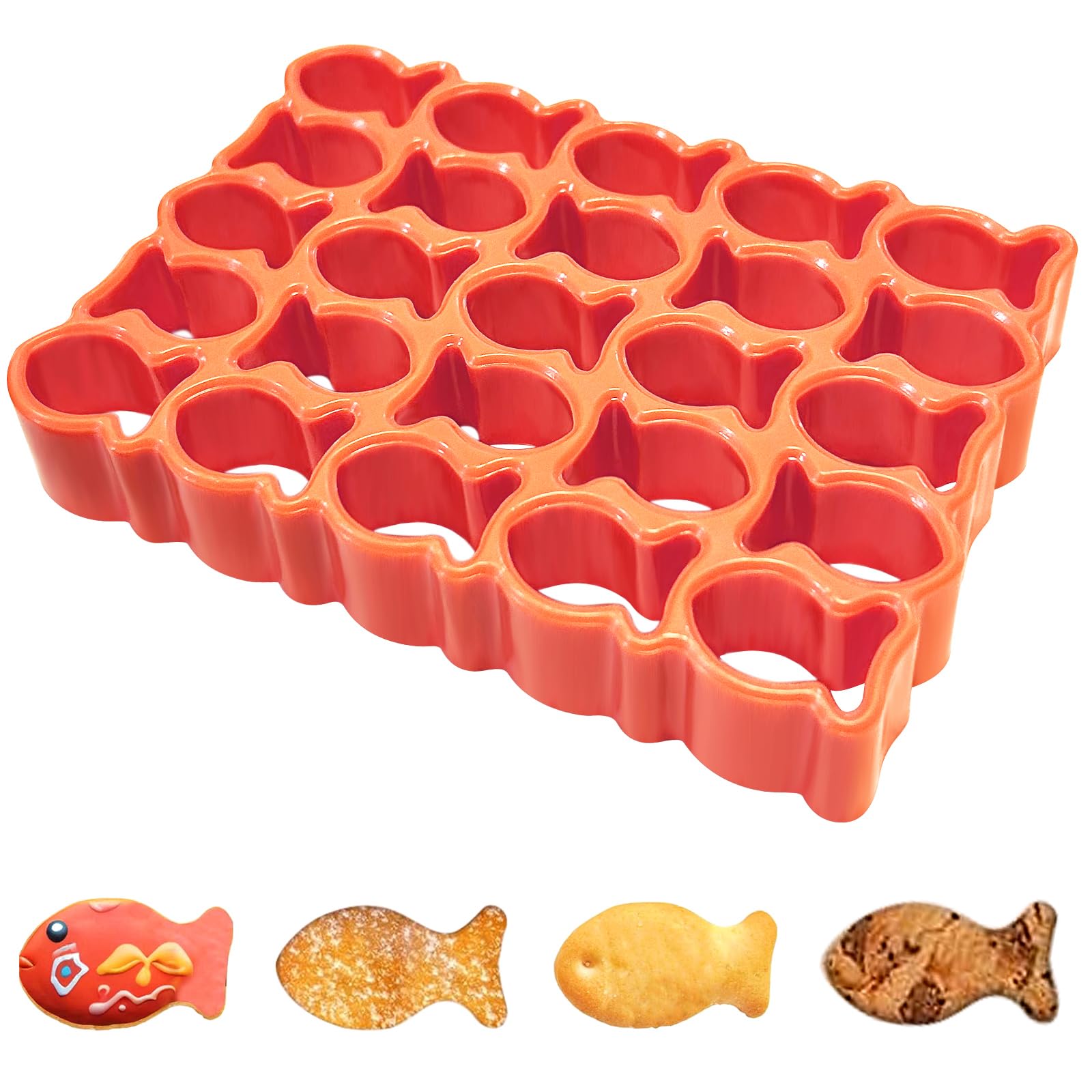 Amazon.com: Sidosir 25-Cavity GoldFish Cracker Cookie Cutter, Mini ...