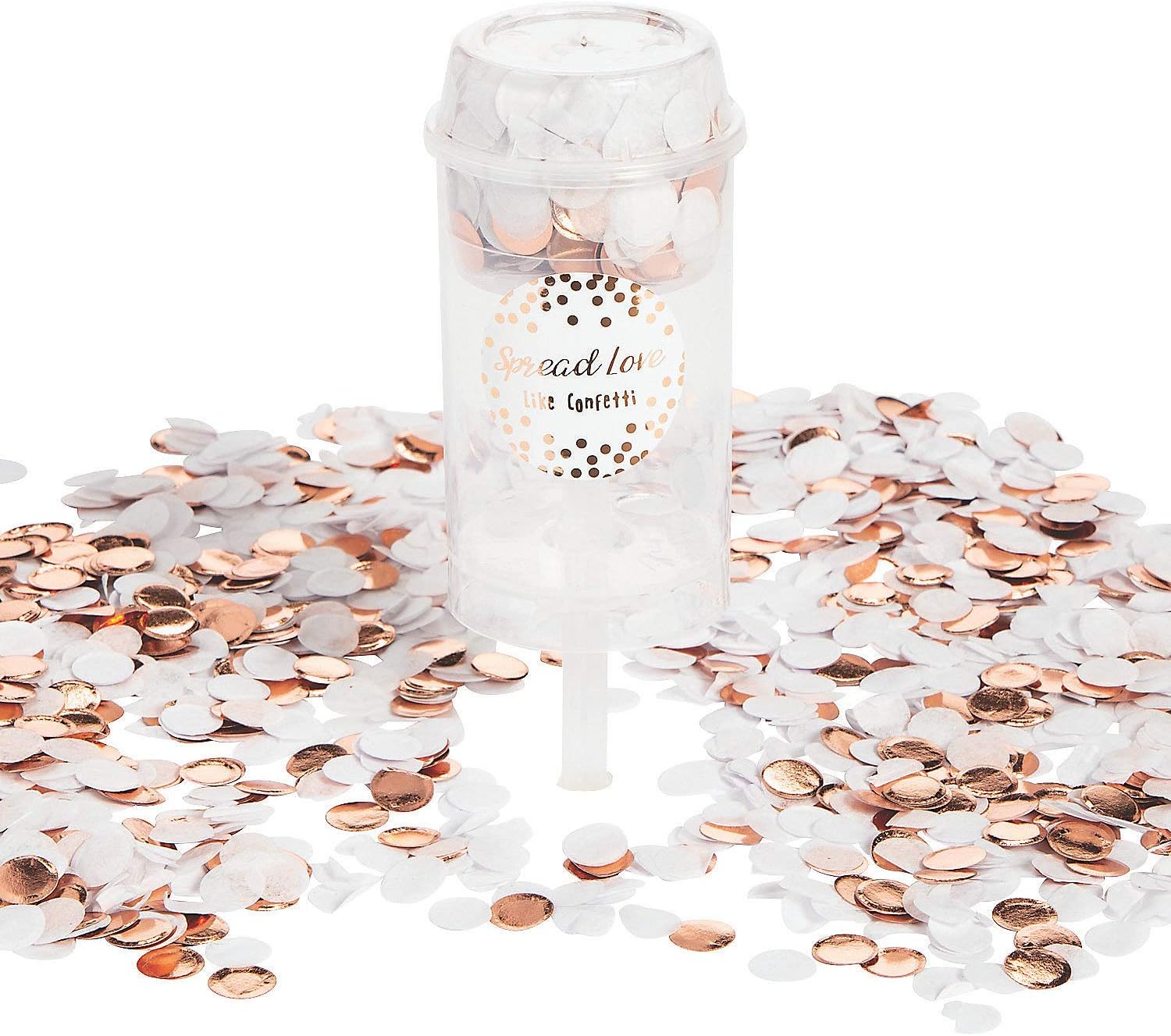 Amazon.com: Fun Express Rose Gold Push-Up Confetti Poppers - Wedding ...