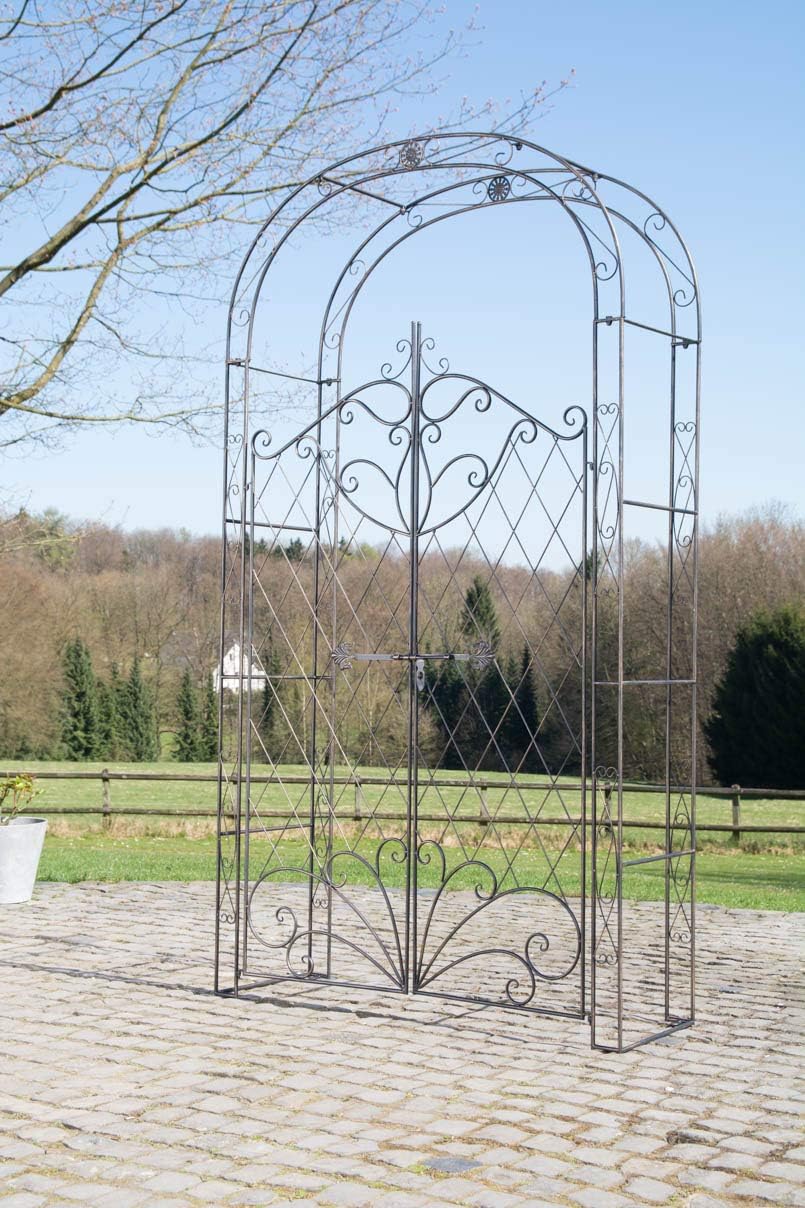 CLP Melissa Iron Rose Arch with Door (Height 150 cm); Total Height 220 ...