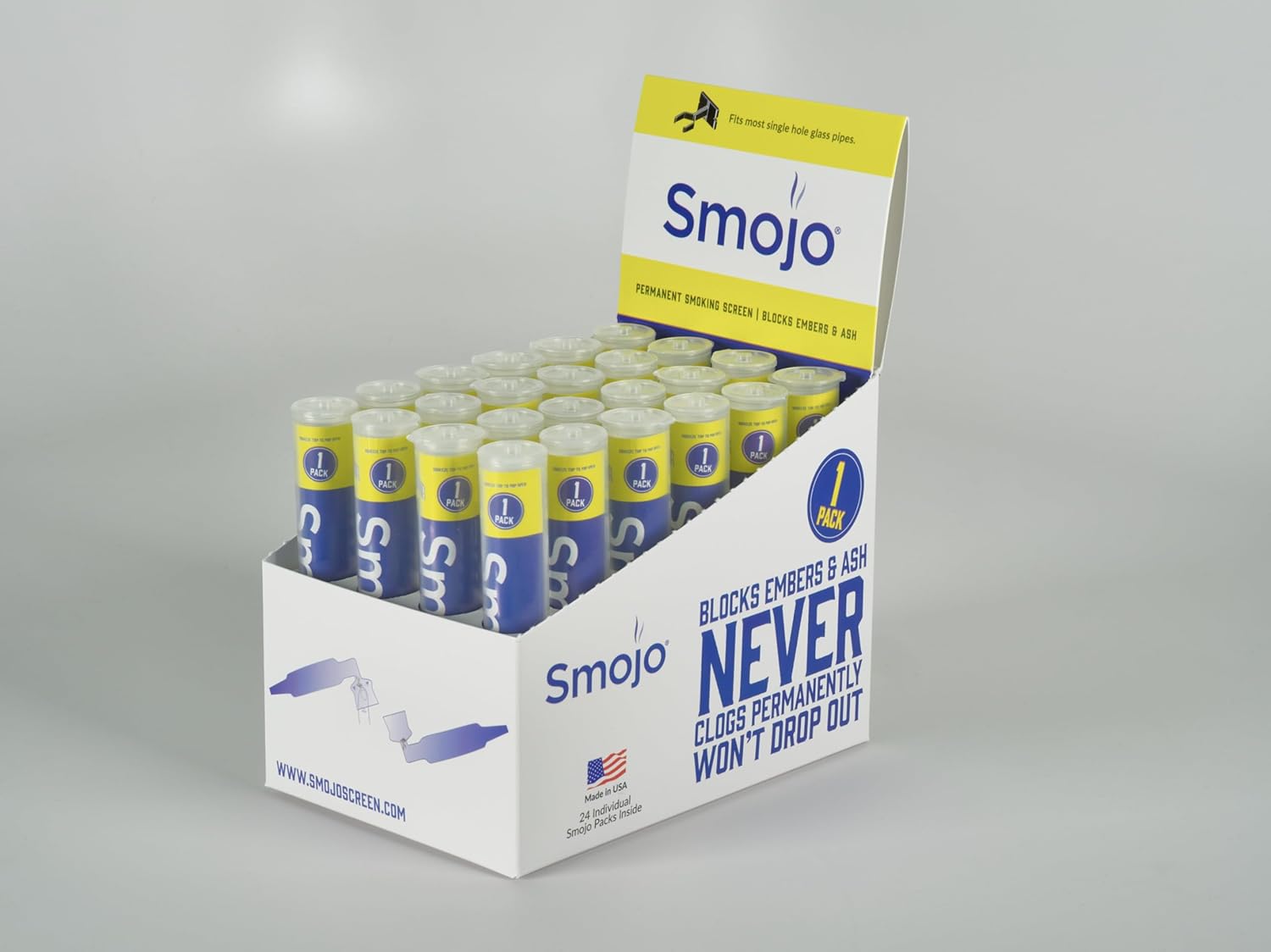 Amazon.com: Smojo permanent smoking screen (Pop-n-shop container of 24 ...
