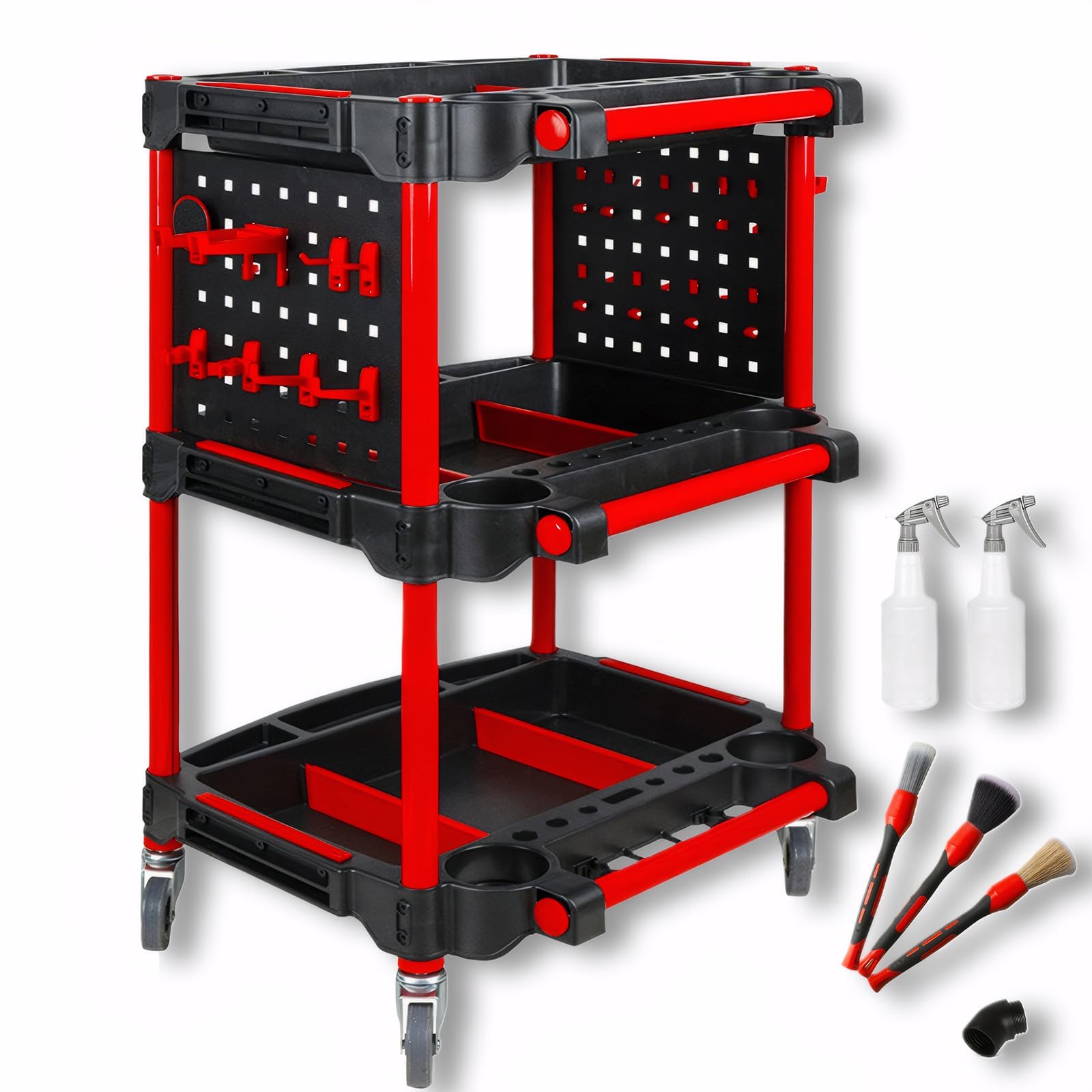 Snapklik.com : Mlijzard Auto Detailing Tool Cart, 3-Tier Rolling ...