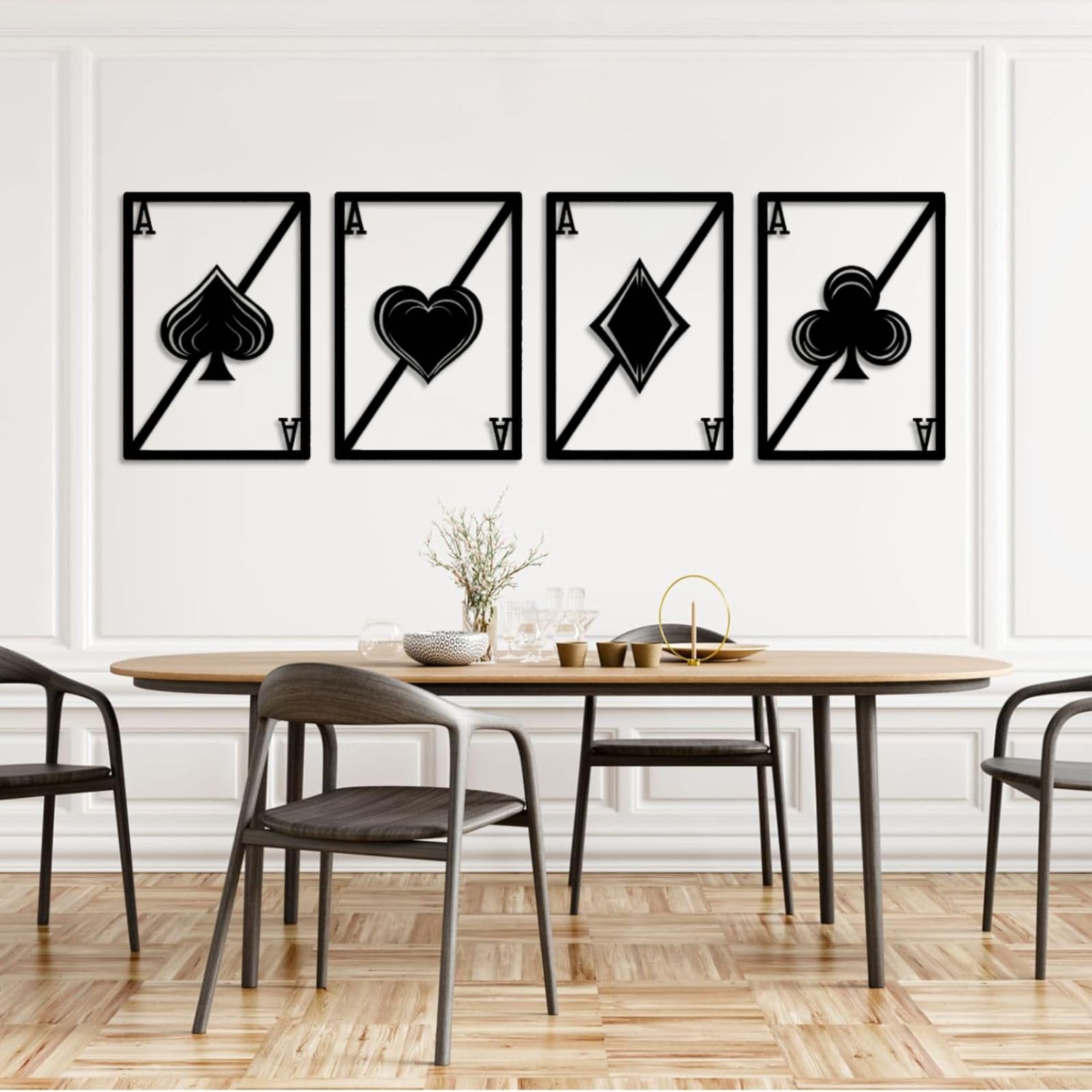 Amazon.com: Poker Card Metal Wall Art, Playing Card Wall Art, Vintage ...