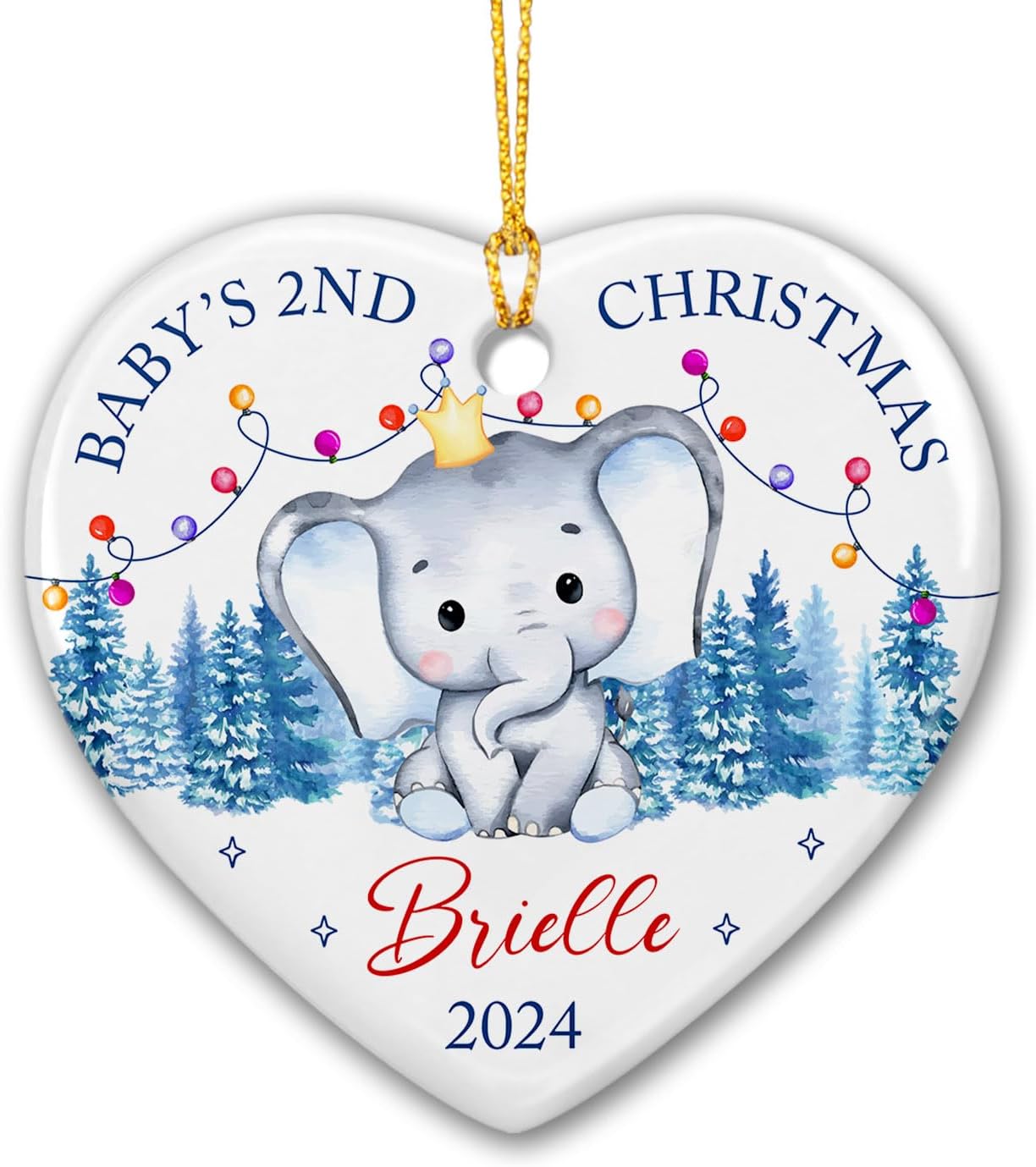 Amazon.com: Baby's 2nd Christmas Ornament, Personalized Baby Second ...