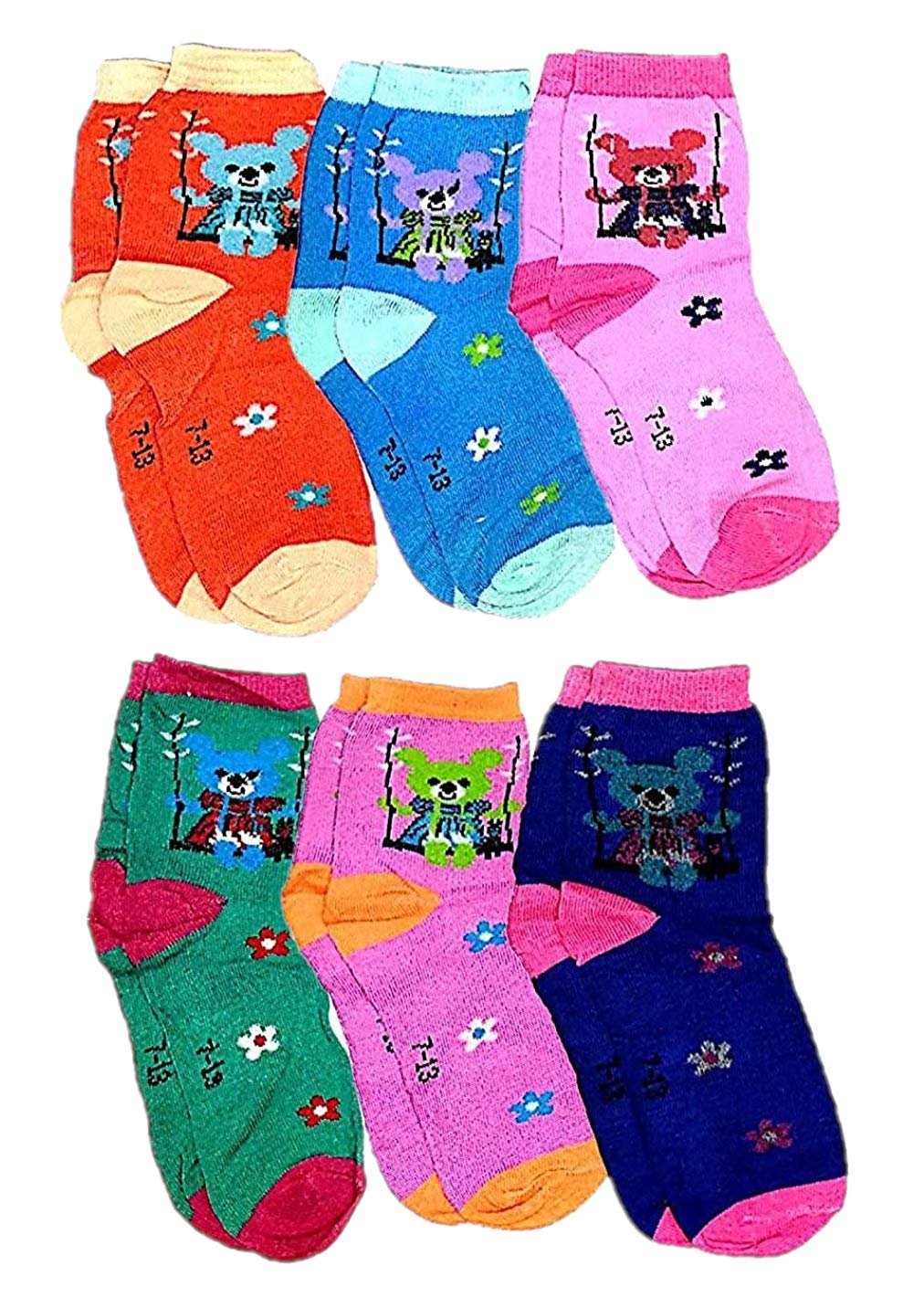 Buy V4U Soft Print cotton Baby Boy Girls Kids Socks (Multicolour, Pack ...