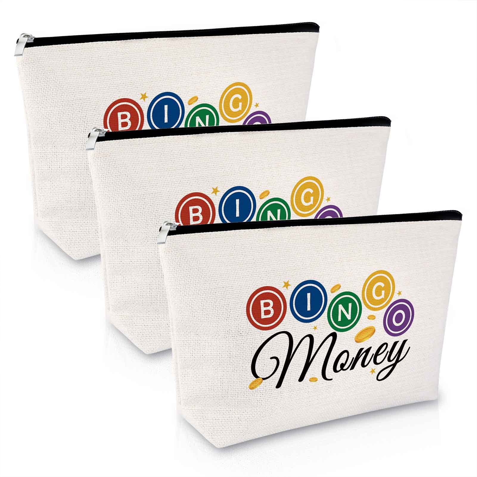 Amazon.com: 3Pcs Bingo Game Gift Bingo Makeup Bag Bingo Lover Gifts ...