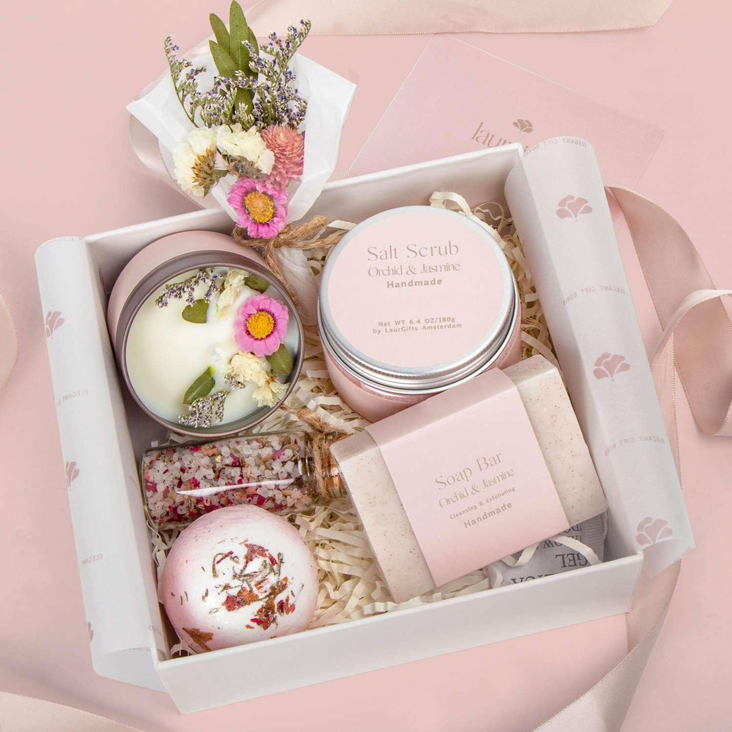 Amazon.com : LaurGifts Orchid & Jasmine Spa Gift Set for Women ...