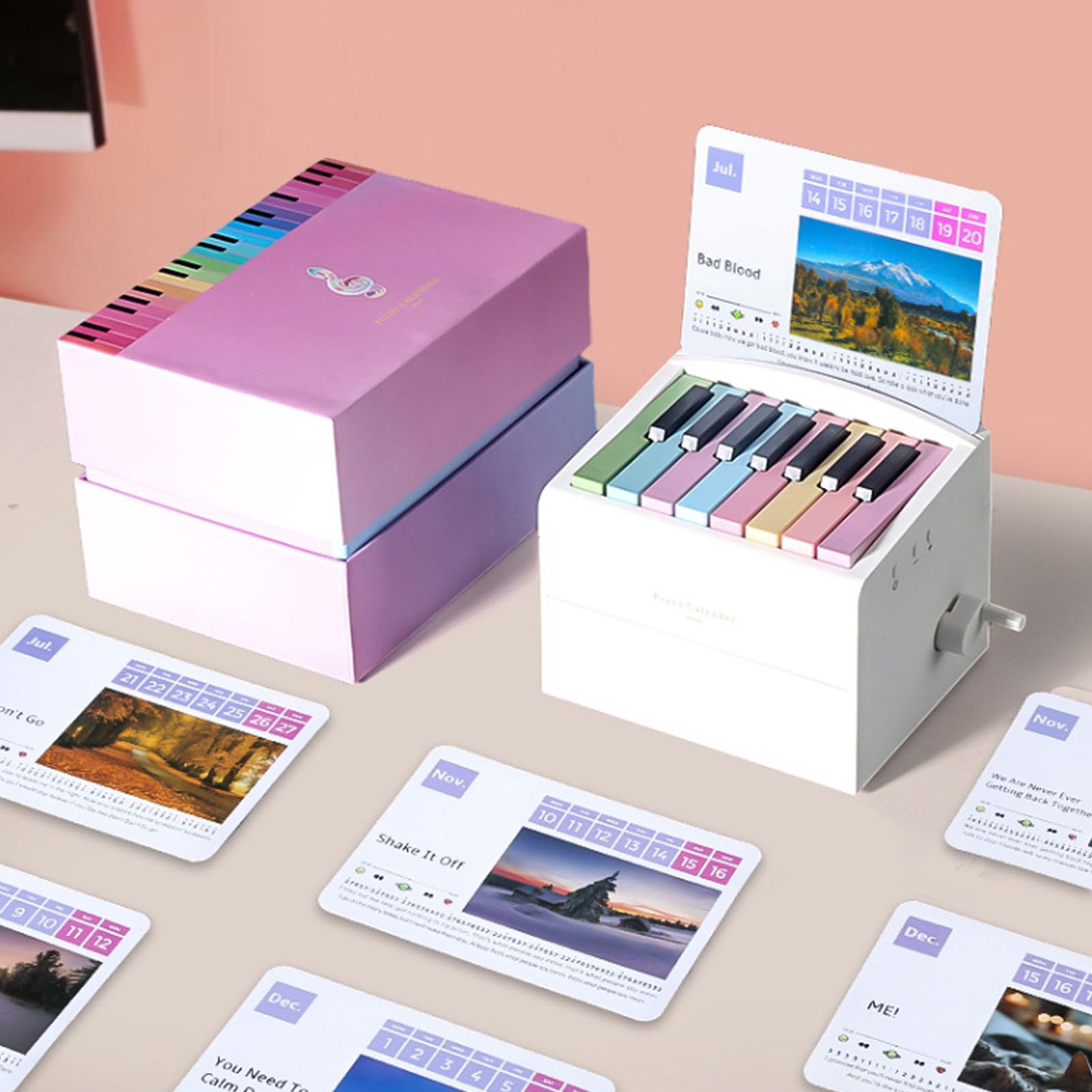 2025 Piano Calendar LIDONGYANG 52 Sheet Mini Desktop Music Calendar ...