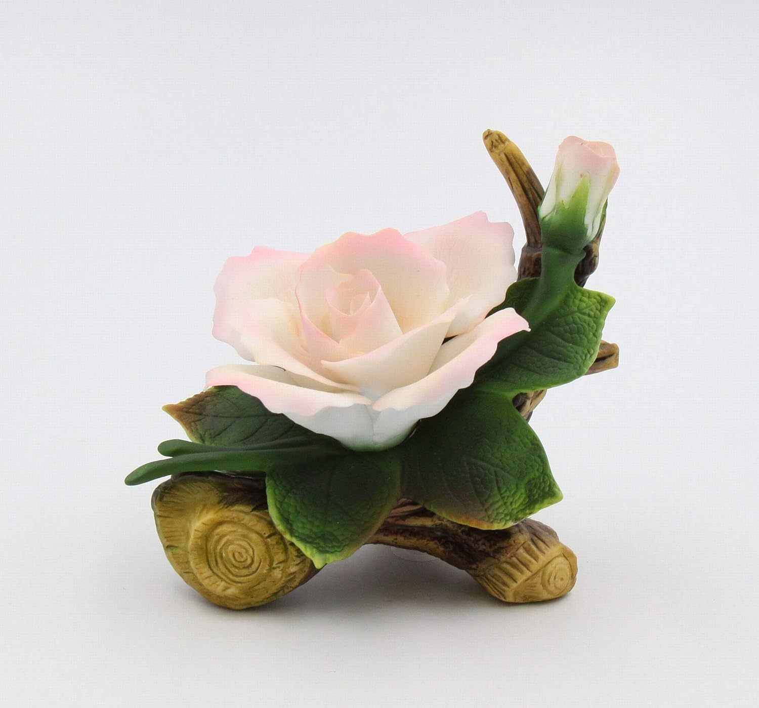 Amazon.com: Fine Porcelain Pink Peace Color Rose Figurine, 5-1/8 in ...