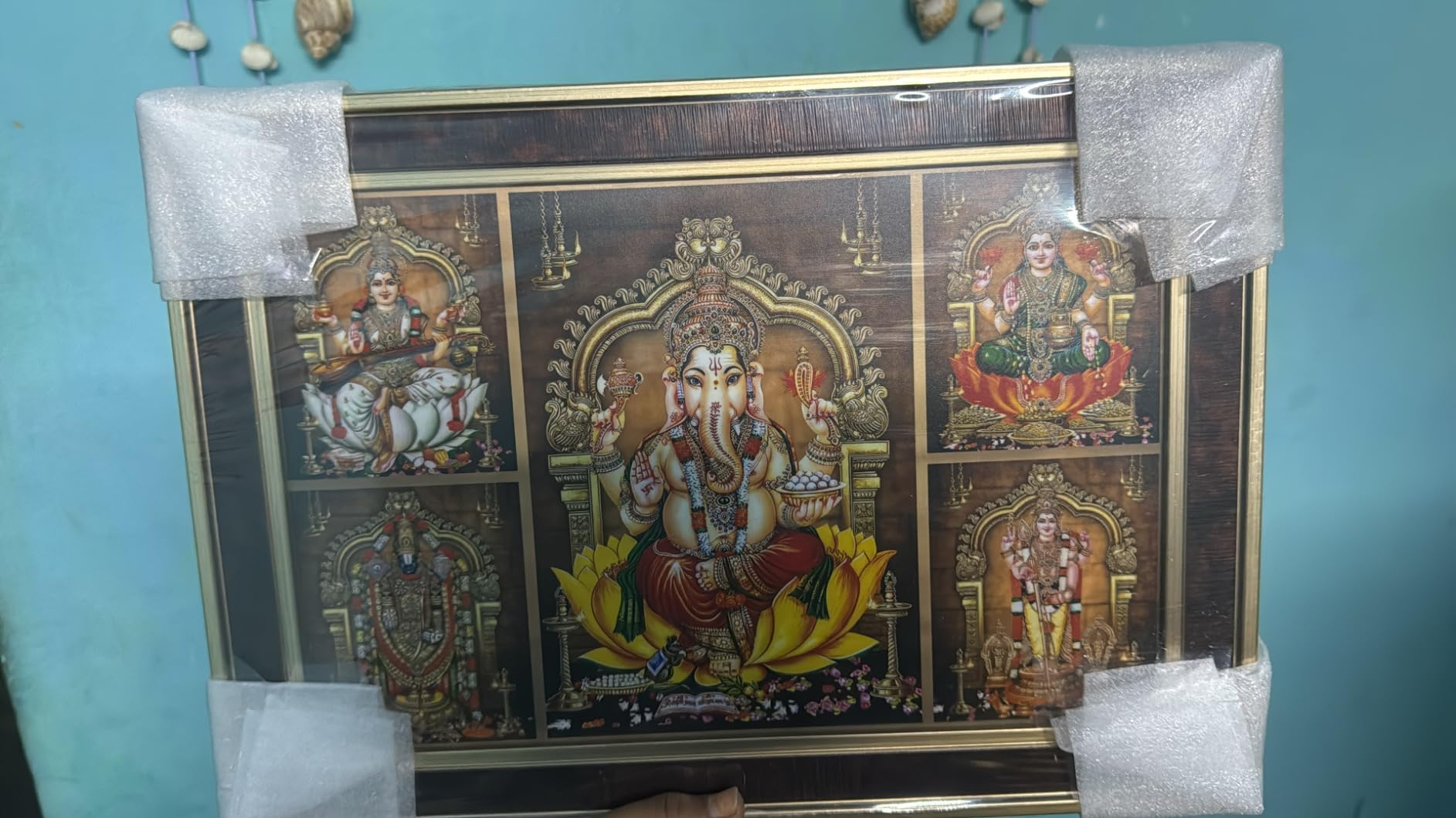 KIRTHVICK ARTS | 5 Gods Photo Frame | Lord | Tirupati Balaji | Ganesha ...