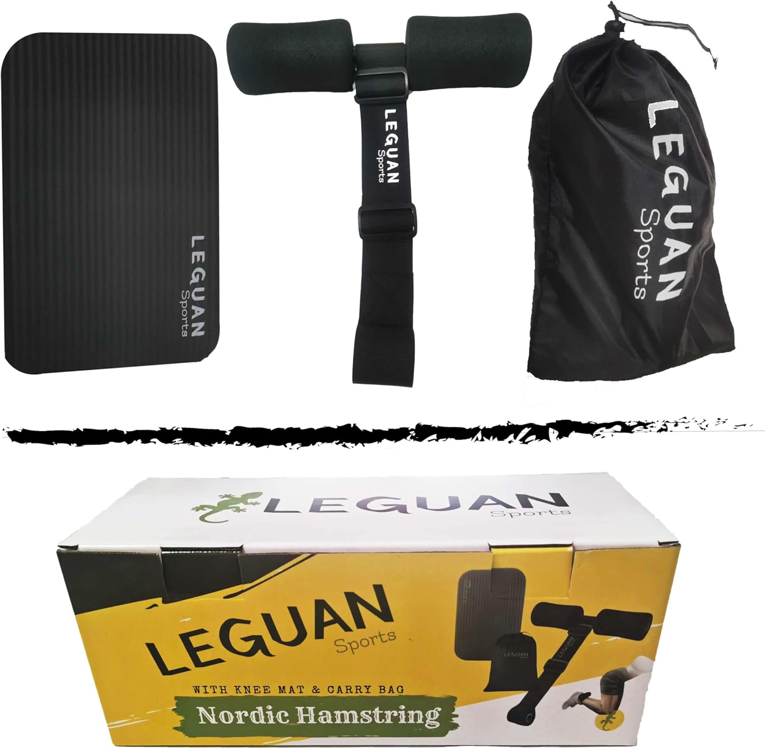 Amazon.com : LEGUAN Nordic Curl with Knee Pad (11.81in X 7.87in ...