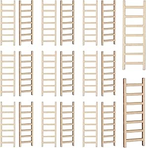 Amazon.com: 20 Pcs Mini Garden Ladder - 2.36'' x 0.78'' Wooden ...