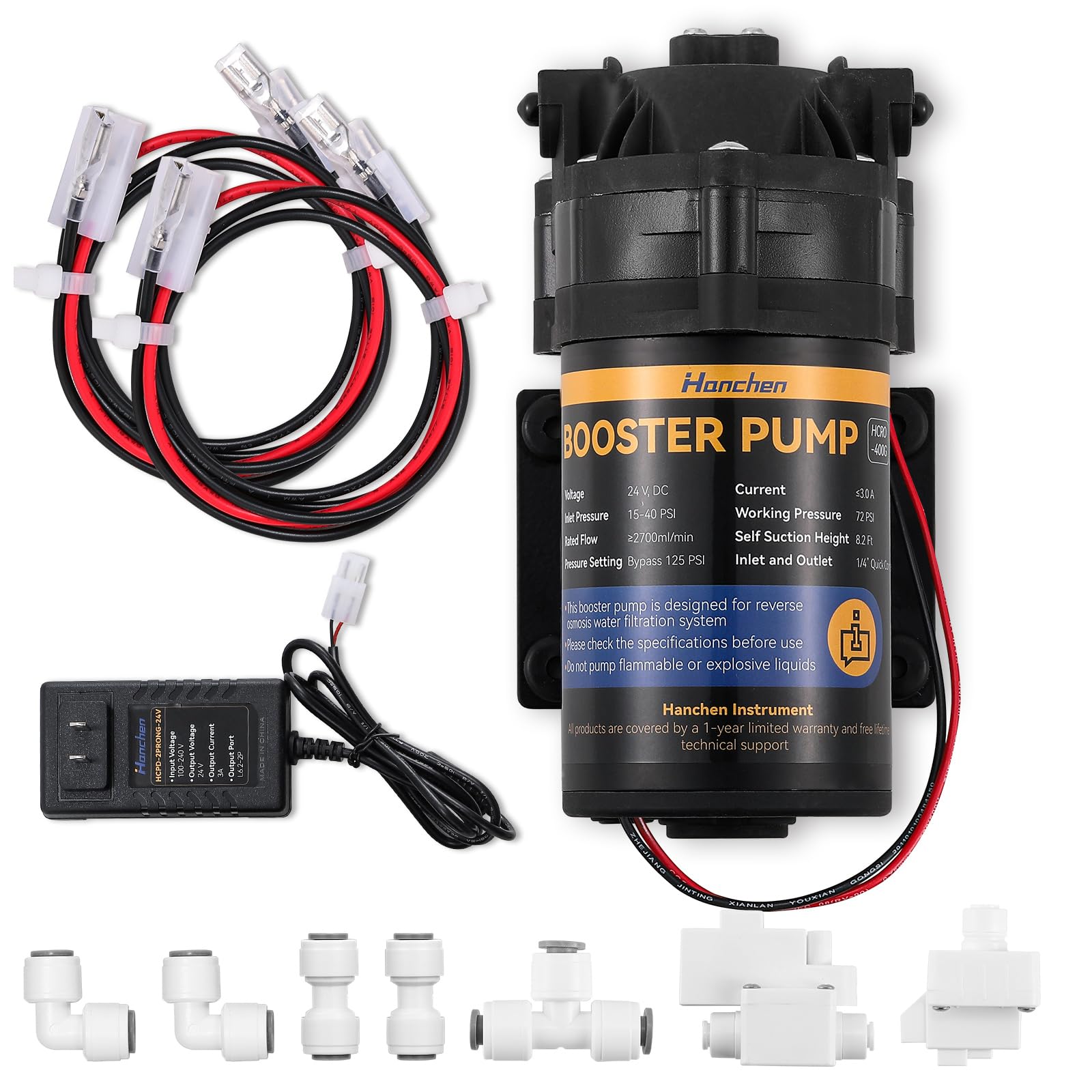 Snapklik.com : Hanchen Booster Pump Complete Kit For Home RO Reverse ...