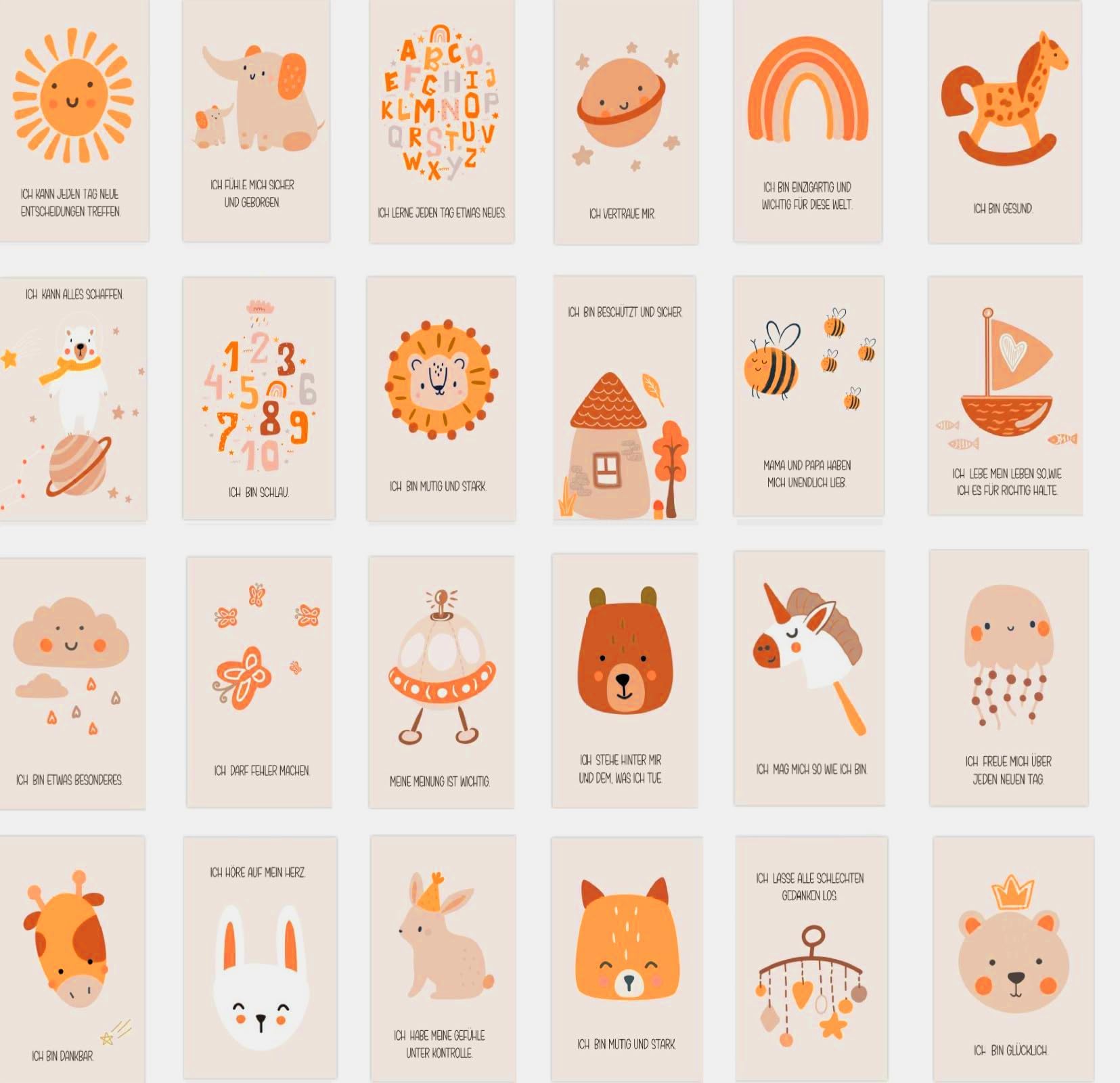 SunAurora 12 Cartes D'affirmation pour Enfants, Cartes D'encouragement ...