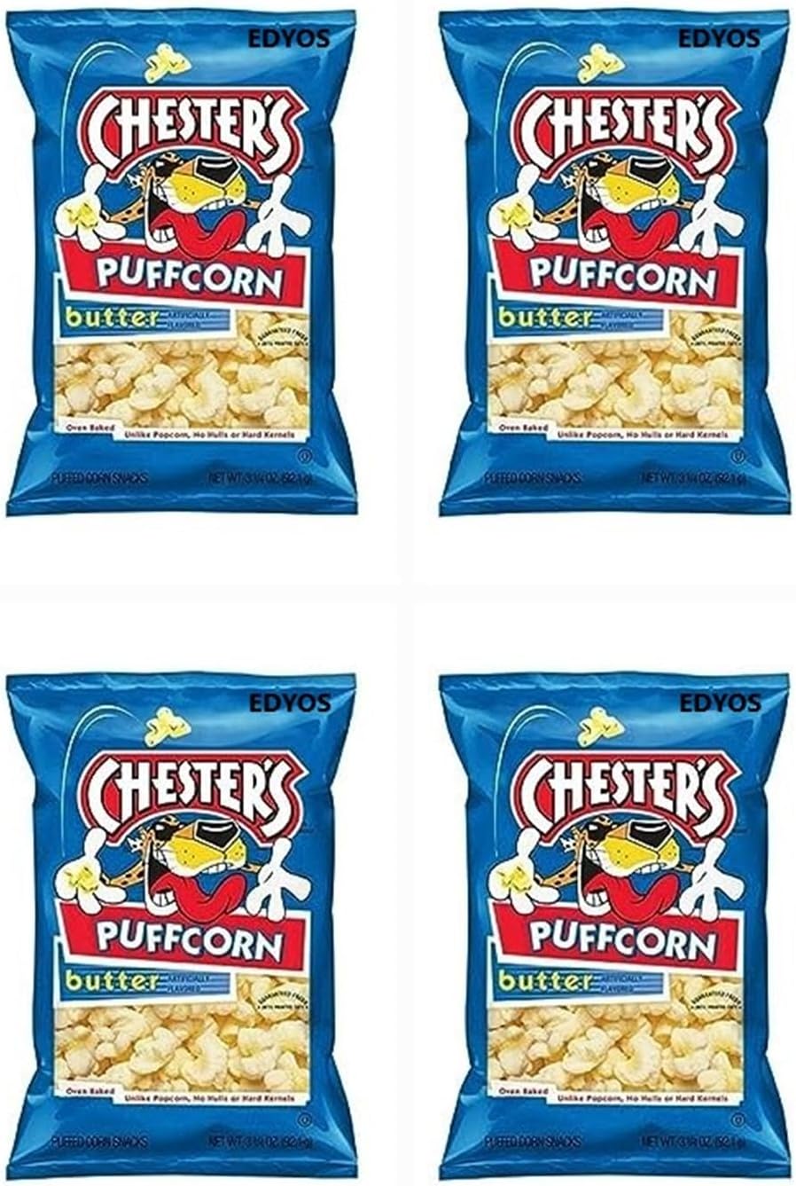 Amazon.com: EDYOS Puffcorn Butter Puffed Corn Snacks, 3.25 oz (1 Bag ...
