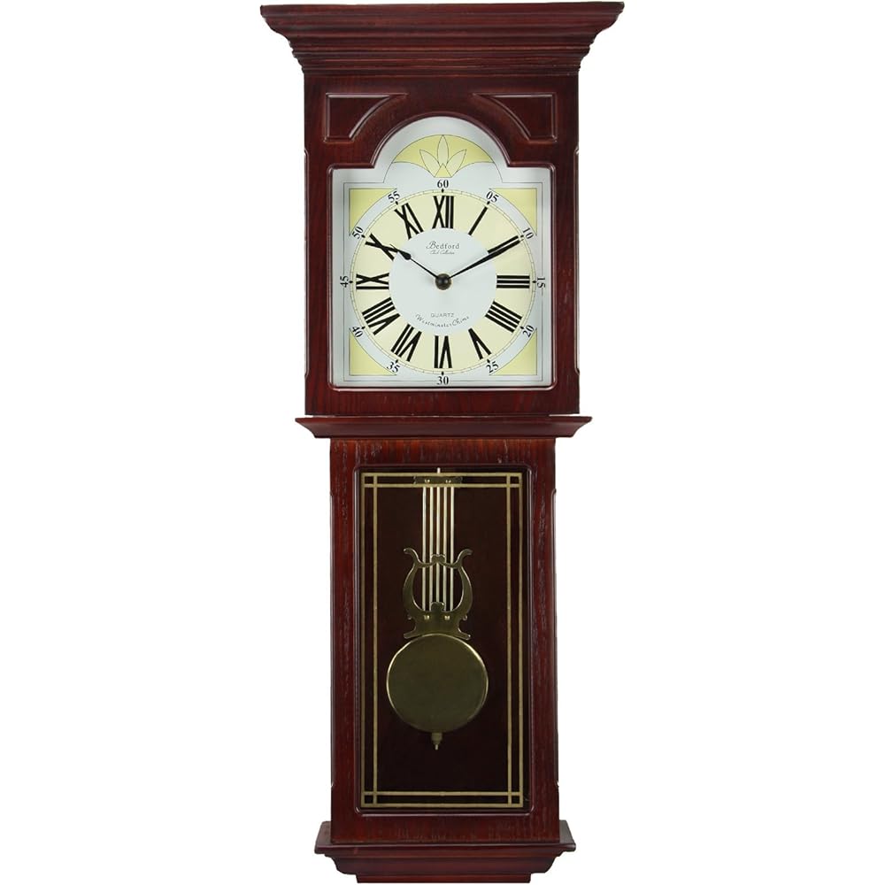 $11/mo - Finance Bedford Clock Collection Redwood 23" Wall Clock with ...