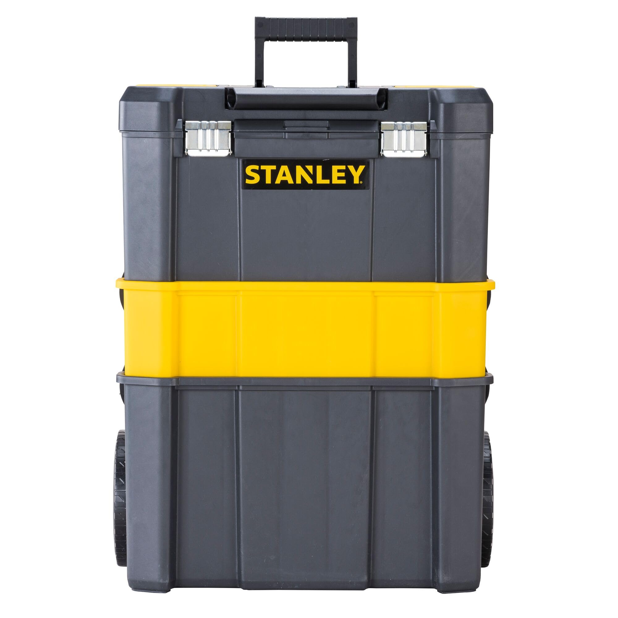 Buy STANLEY Essential Rolling Workshop Toolbox, 3 Tier Stackable Units ...