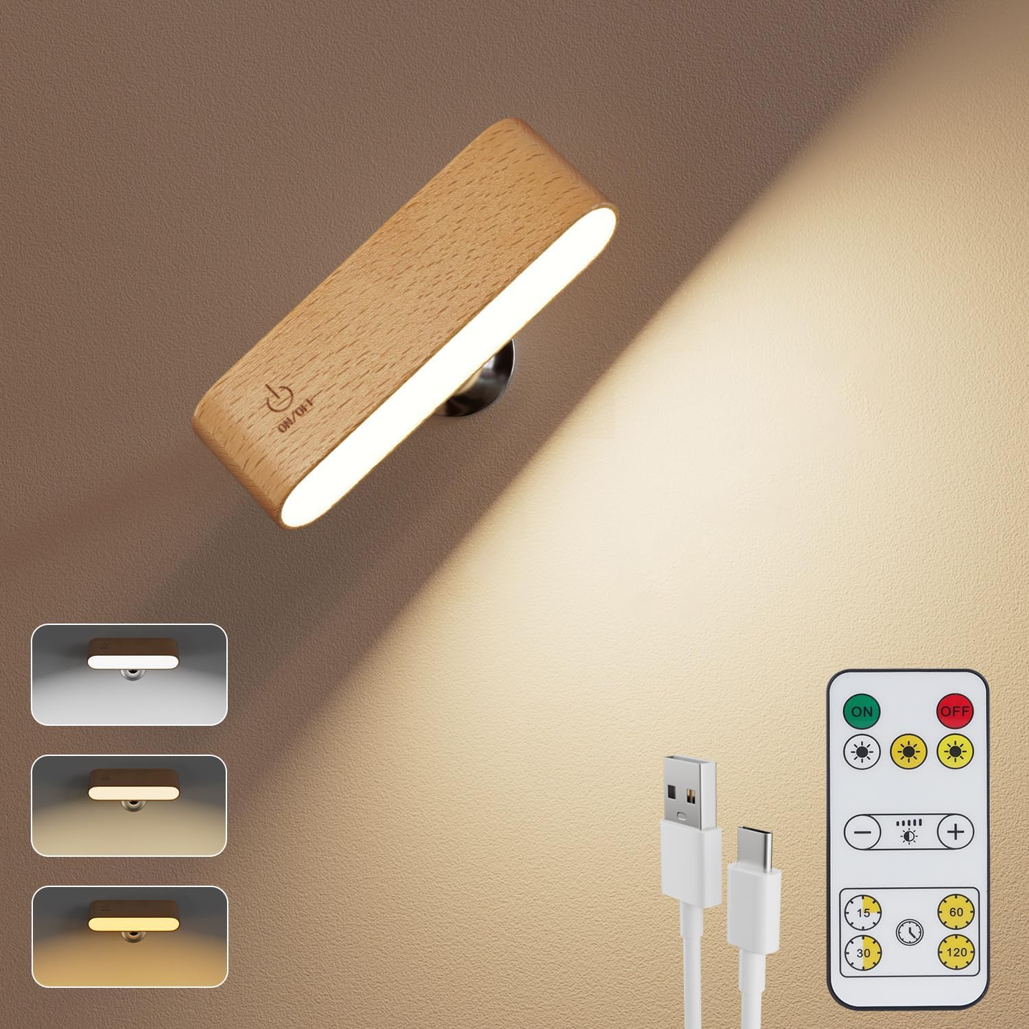 Amazon.com: Electight Wireless Wall Sconces [with Remote], Rechargeable ...