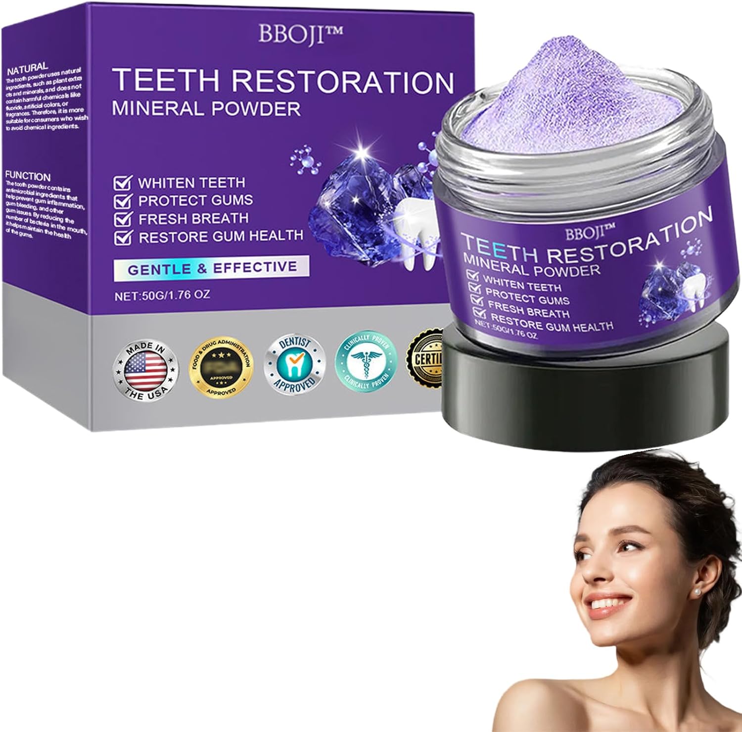 Amazon.com : BBOJI Teeth Restoration Mineral Powder, Tooth Restoration ...