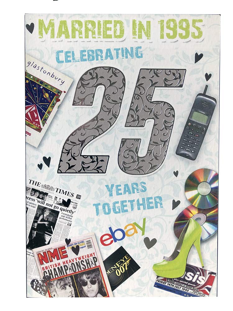 Buy Silver Wedding Anniversary Card CO YA229 Married In 1995 25th buy-silver-wedding-anniversary-card-co-ya229-married-in-1995-25th