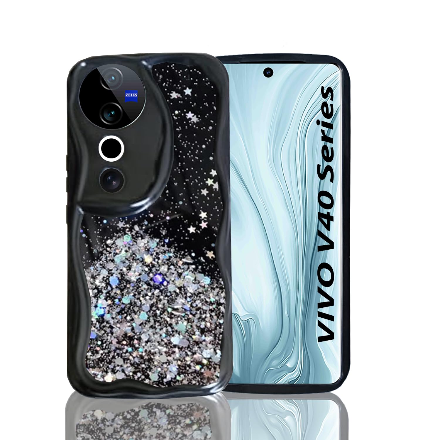 KC Back Cover for Vivo V40 5G & Vivo V40 Pro 5G - 3D New Curly Wave Dry ...