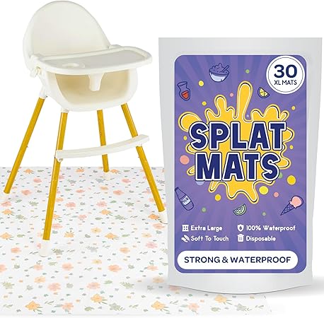 Amazon.com: 30 Pack Disposable Splat Mats by Eli with Love - Extra ...