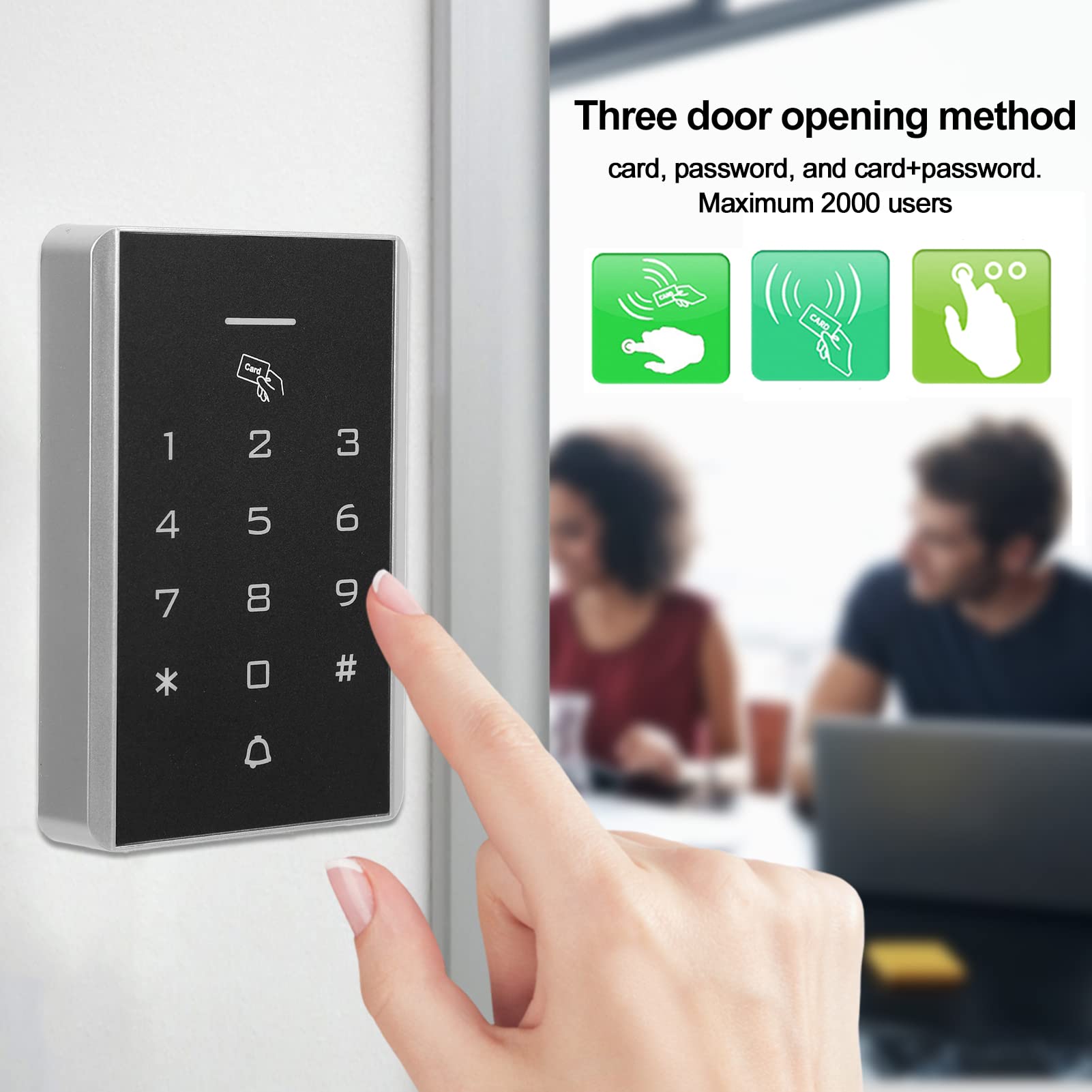 Metal Keypad Waterproof Access Control Keypad - Metal RFID Keypad, 2000 ...