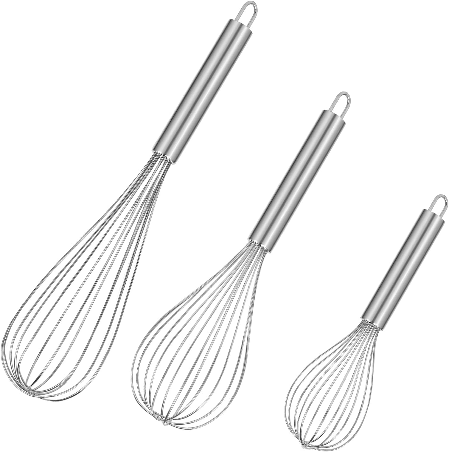 Amazon.com: Nilehome Stainless Steel Whisk Set 8" 10" Hand Blender + 12 ...