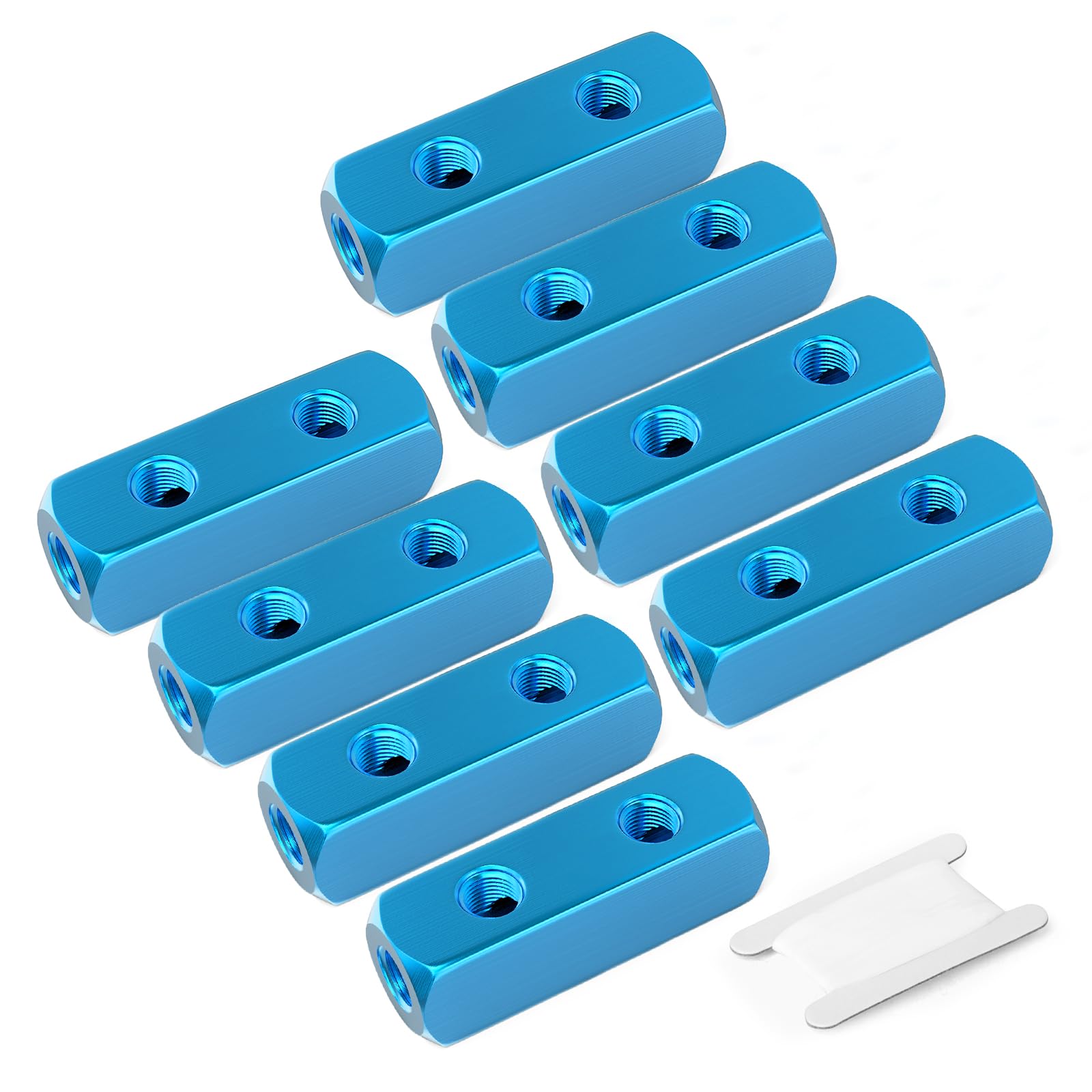 Snapklik.com : 2PCS Aluminum 2 Way 5 Port Pneumatic Manifold Air ...