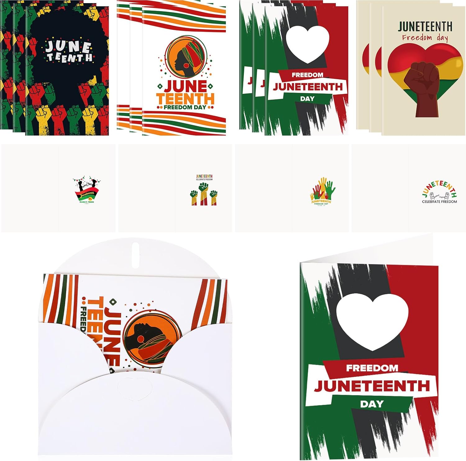 Amazon.com : Kolldenn 12 Sets Juneteenth Cards Happy Juneteenth Freedom ...