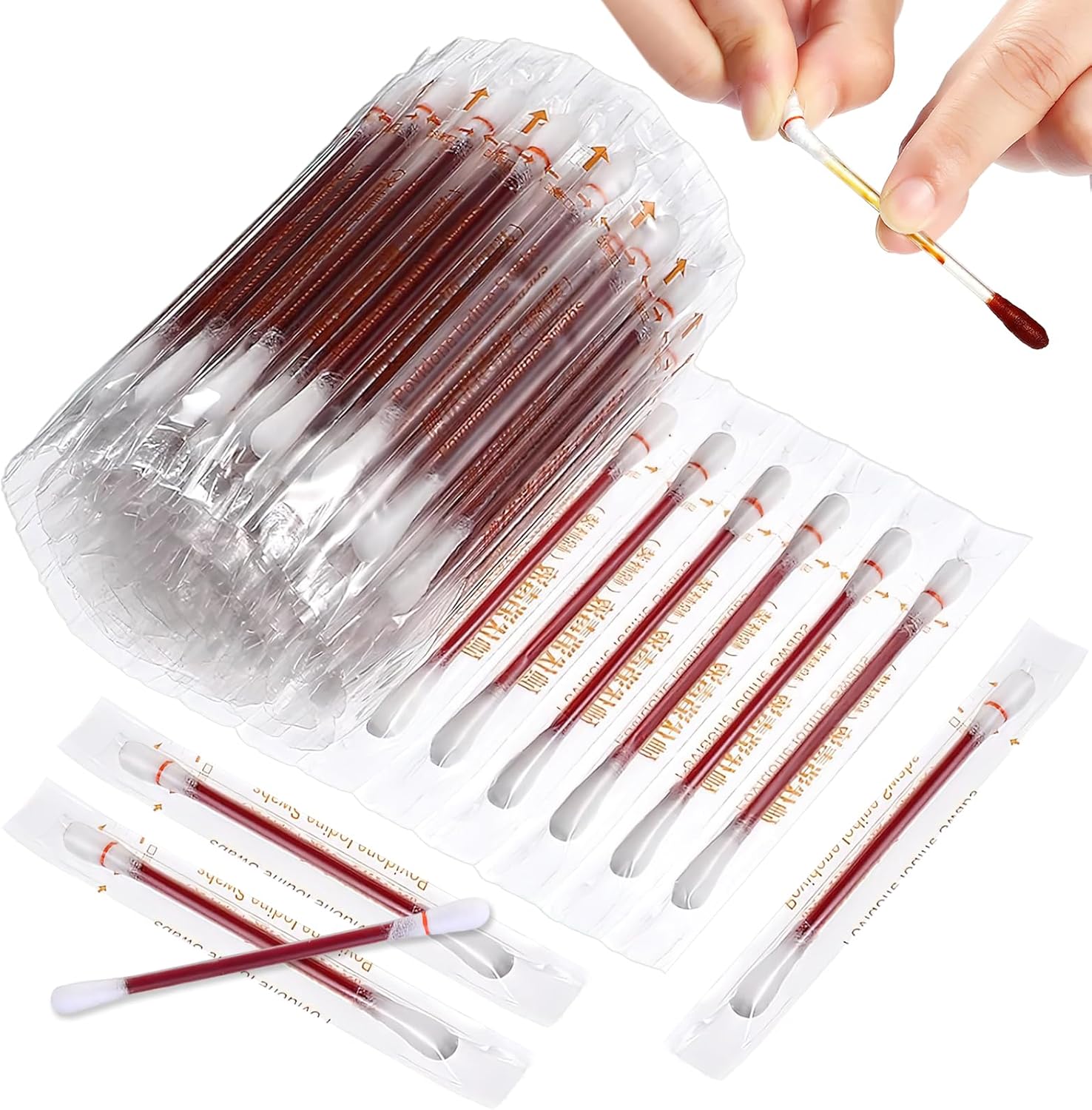 Iodine Swabs, Cotton Swab Iodophor Skin Disinfection Swab Individually ...