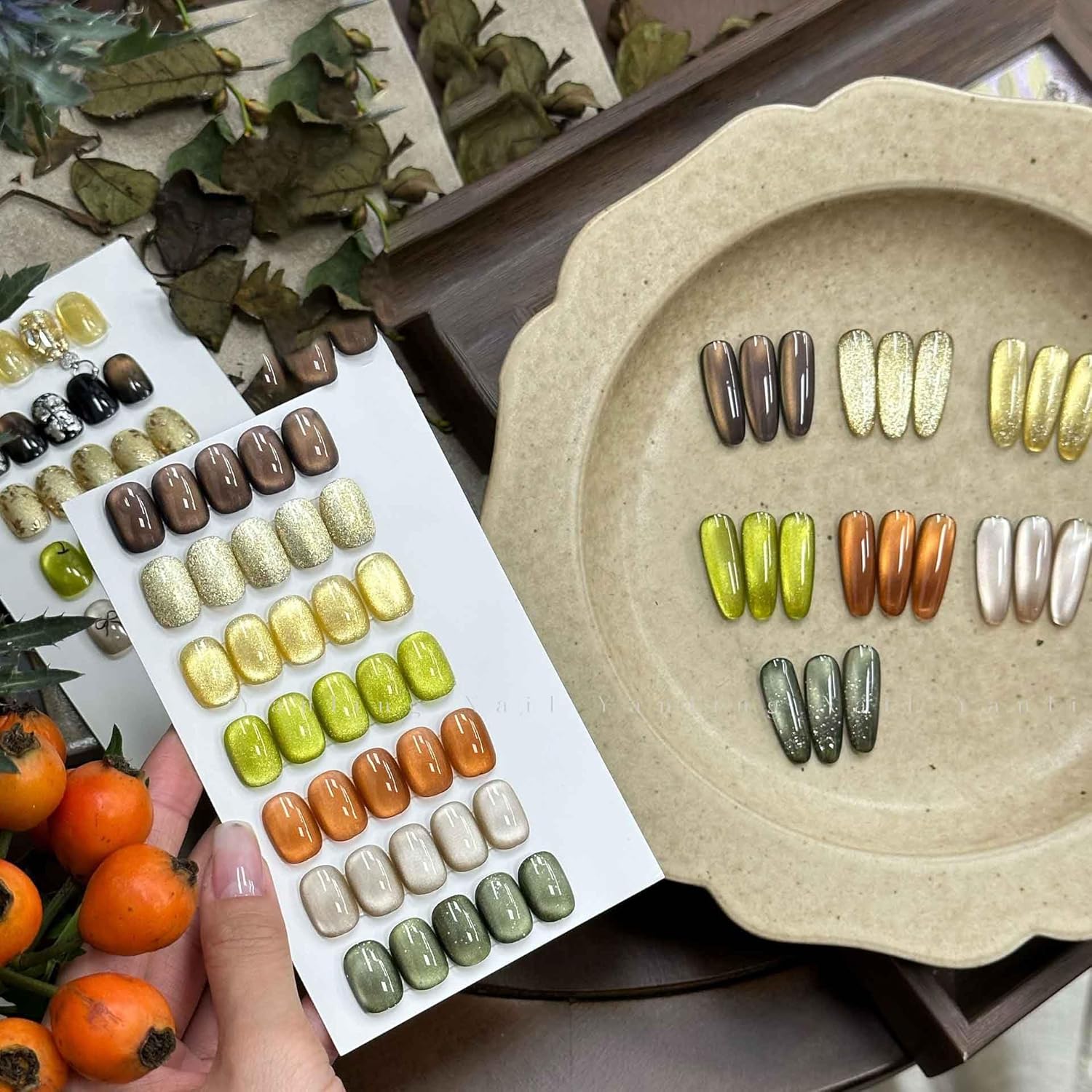 ADHERE Cat Eye Gel Nail Polish Set 12ML, 7 Colors Holographic Cat Eye ...