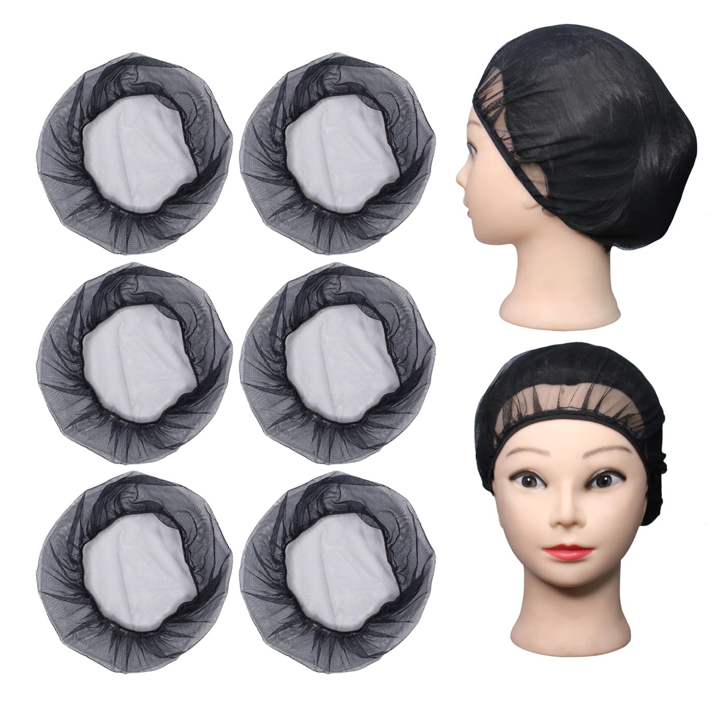 Confidence Hairnets Head Cover/Hair Nets Caps with Stretchable Elastic ...