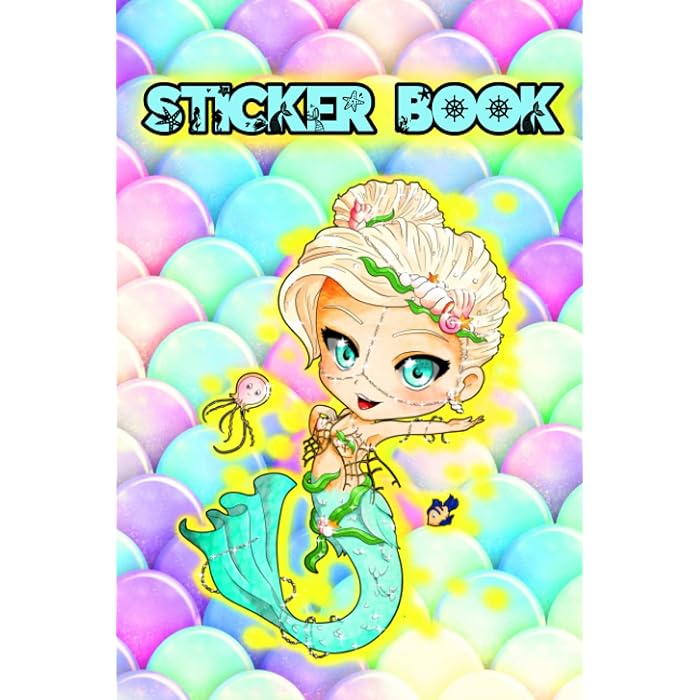 Buy Sticker Book: Chibi mermaid stickers book for kids,Permanent Kawaii ...