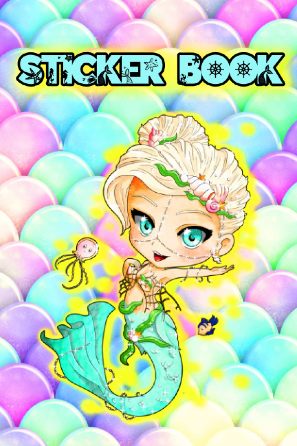 Buy Sticker Book: Chibi mermaid stickers book for kids,Permanent Kawaii ...