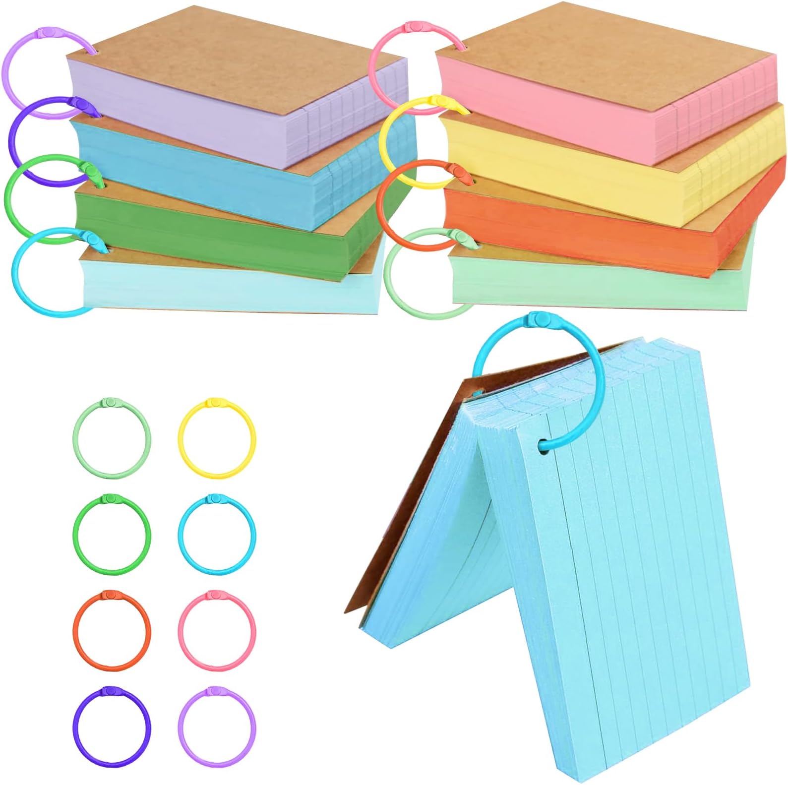 JETOP Revision Flash Cards 400PCS on A Ring Blank for Coloured ...
