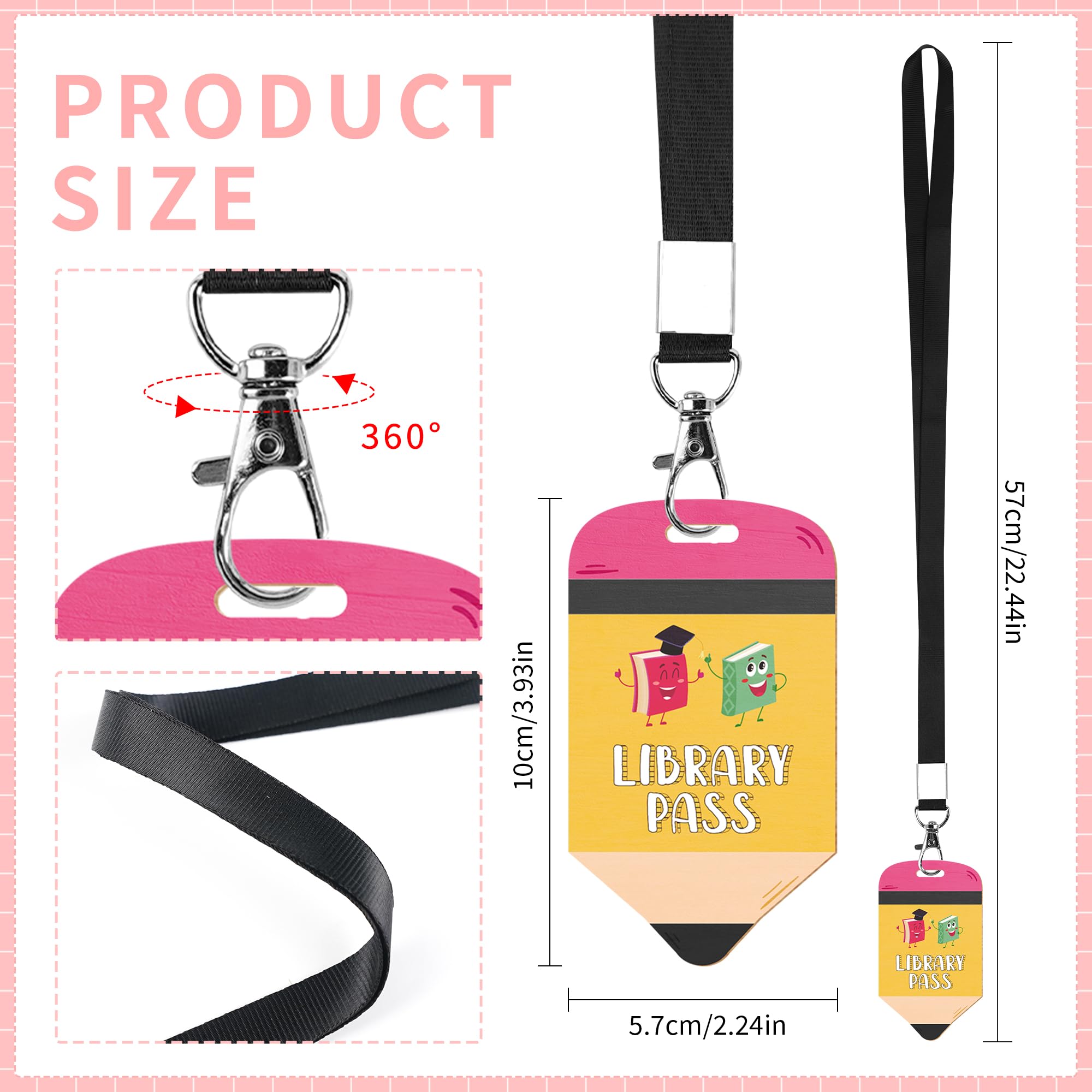 PVC Bathroom Pass Classroom Management 6 Set Hall Pass Lanyards With ...
