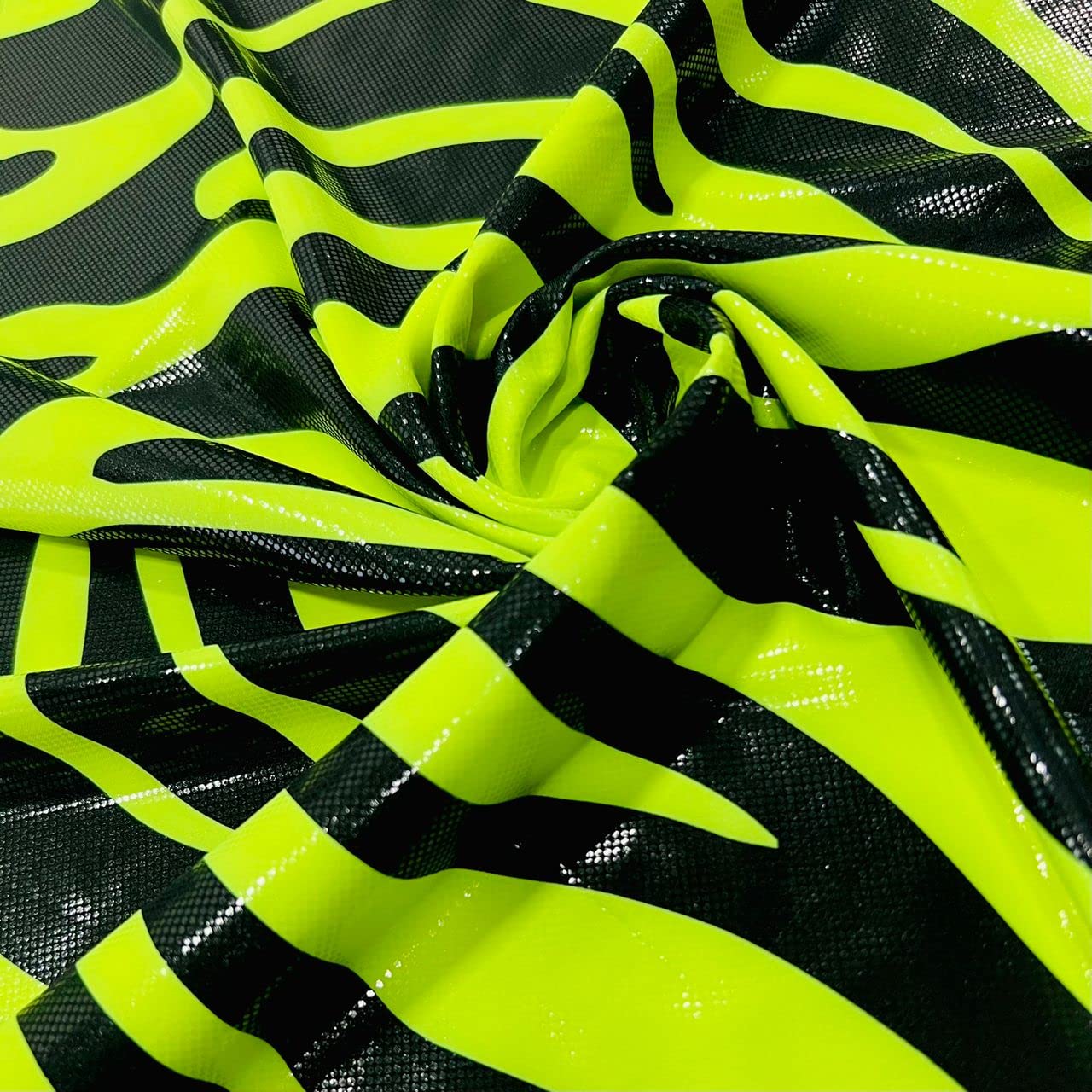 Neon Green Zebra Stripes