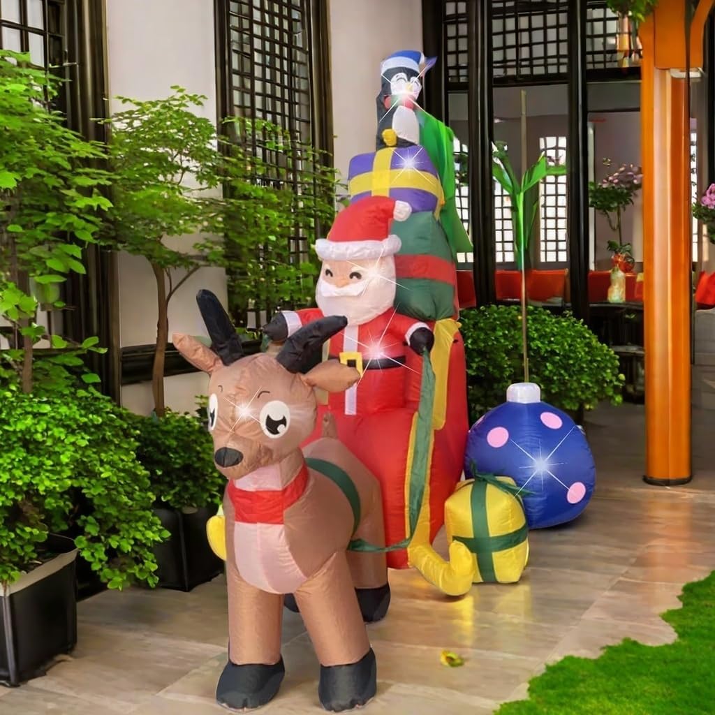 Amazon.com: 8.1FT Christmas Inflatable Lighthouse with Gift Boxs ...