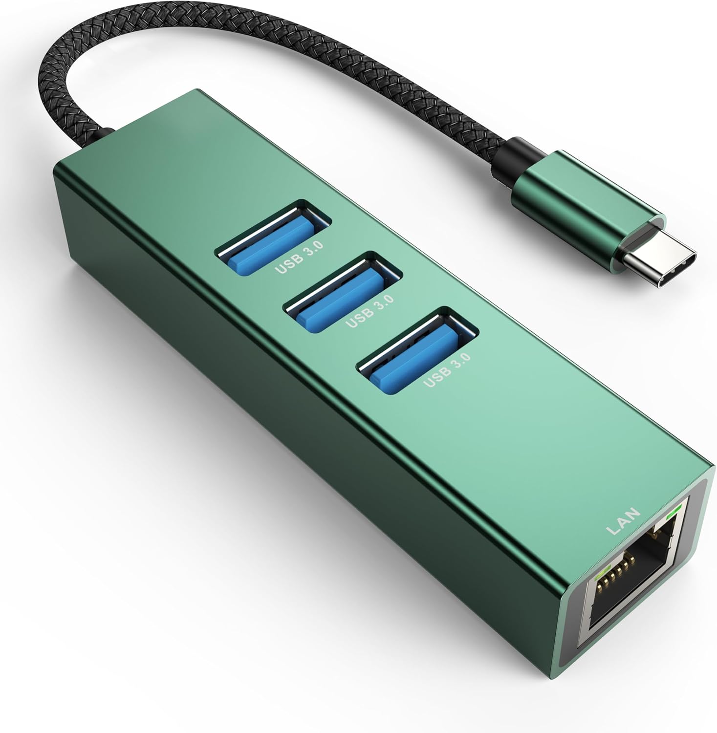 Amazon.com: USB C to Ethernet Adapter, USB C Hub with RJ45 4-in-1 USB 3 ...