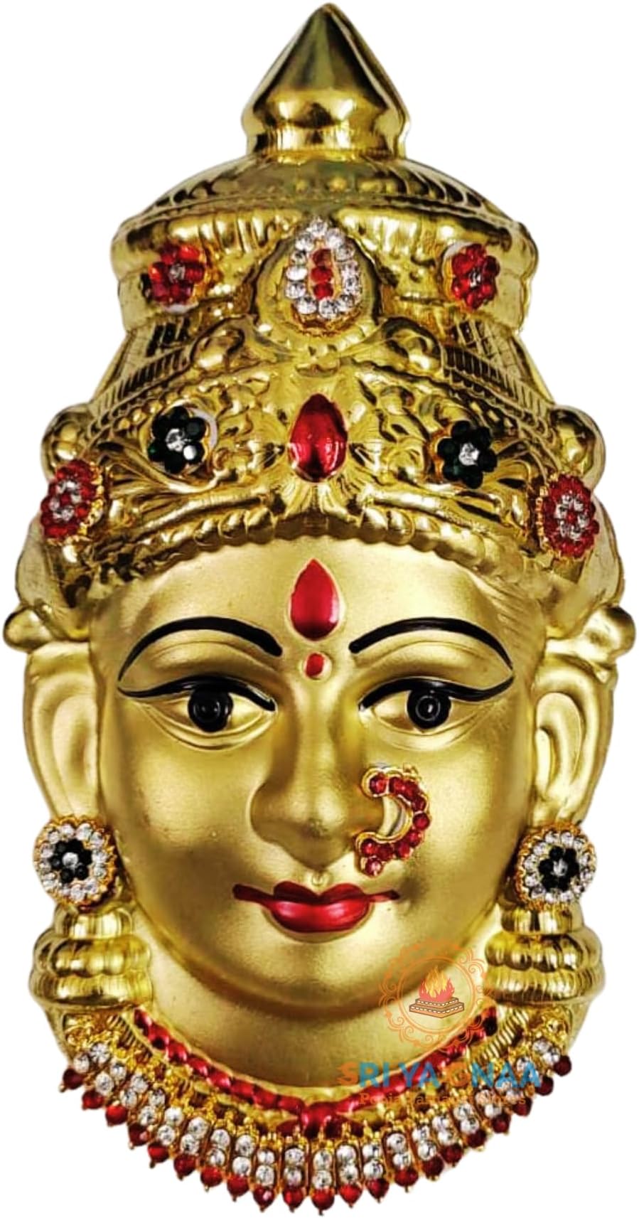 Buy GURU JEE™ Brass Durga MATA Face Statue MATA Rani Ma Durga Wall ...