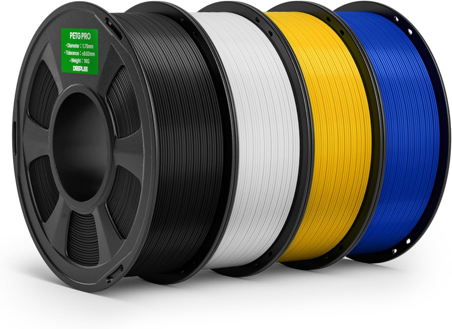 Amazon.com: DEEPLEE PETG PRO Filament 1.75mm Black White Yellow Blue ...