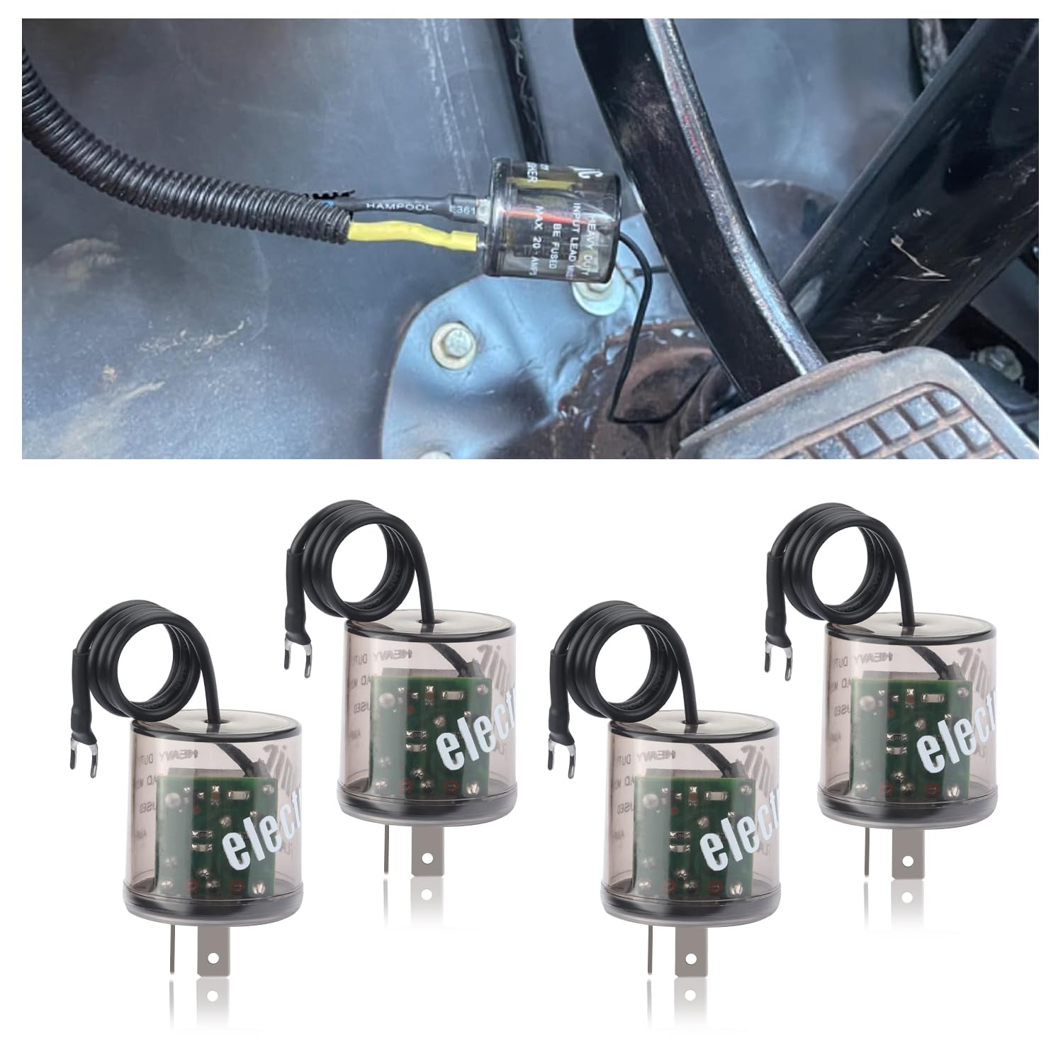 Snapklik.com : 4PCS LED Flasher Relay 2 Pin