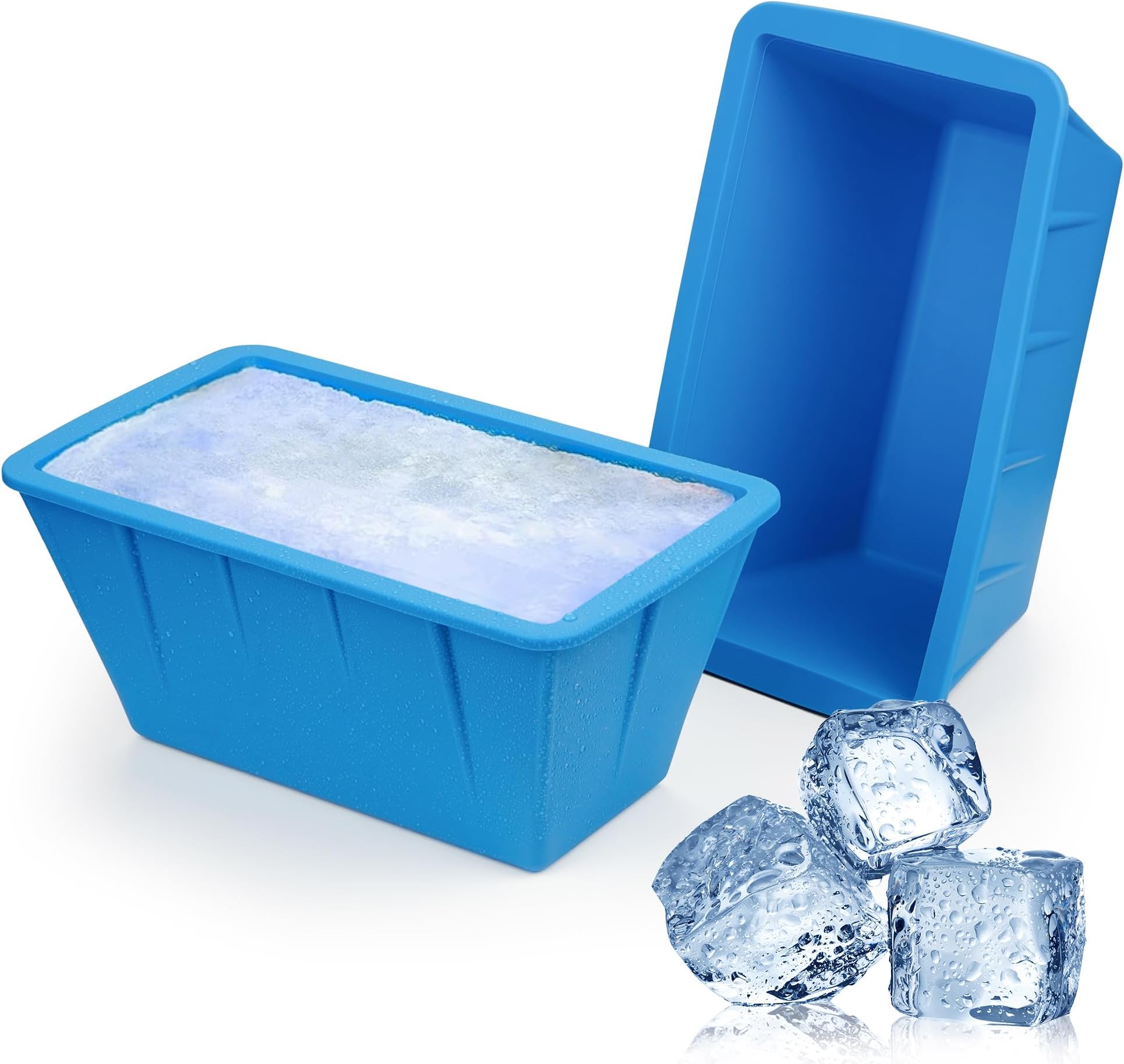 Amazon.com: EKEPIN 2 Pack Large Ice Block Mold, Big Ice Cube Molds Ice ...