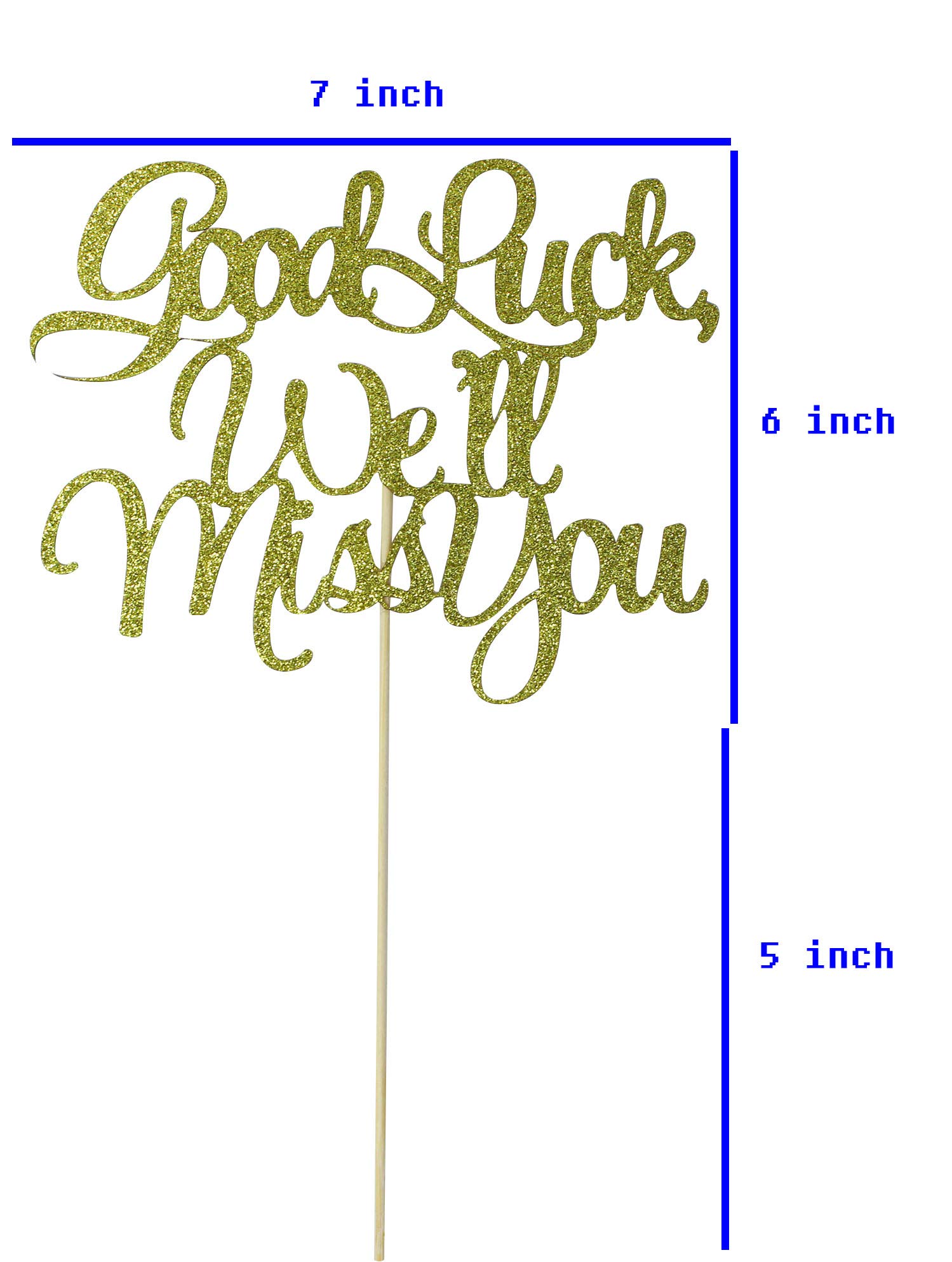 Starsgarden Good Luck,We'll Miss You Cake Topper, Farewell Cake Topper ...