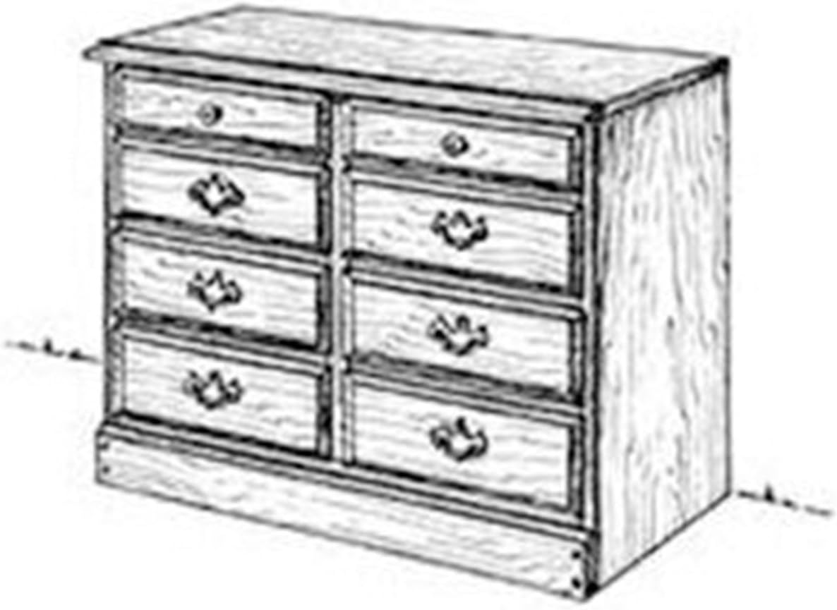 Woodcraft Project Paper Plan to Build Chest of Drawers 30" - Material ...