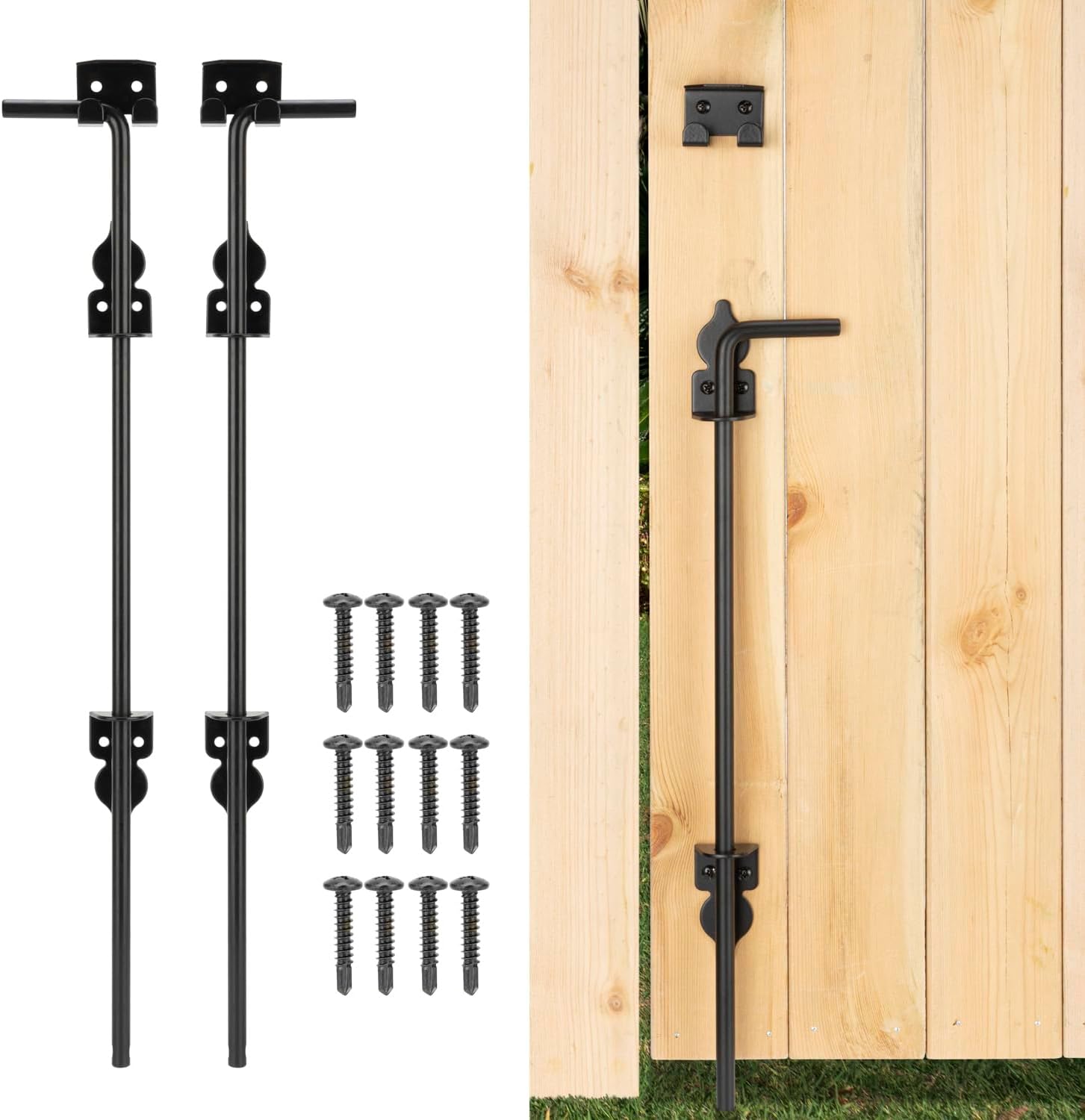 Amazon.com: 18" Cane Bolt Heavy-Duty Drop Rod for Gate, Gate Ground ...