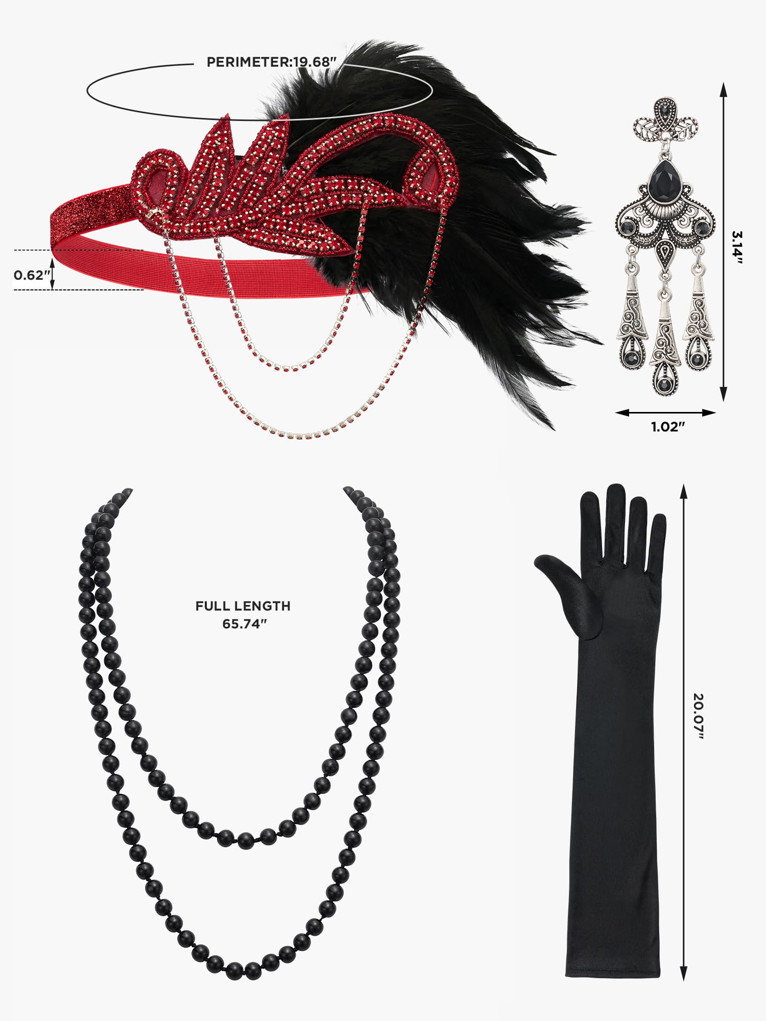 Snapklik.com : YESSA 1920s Flapper Dresses For Women,Sheer Beaded ...