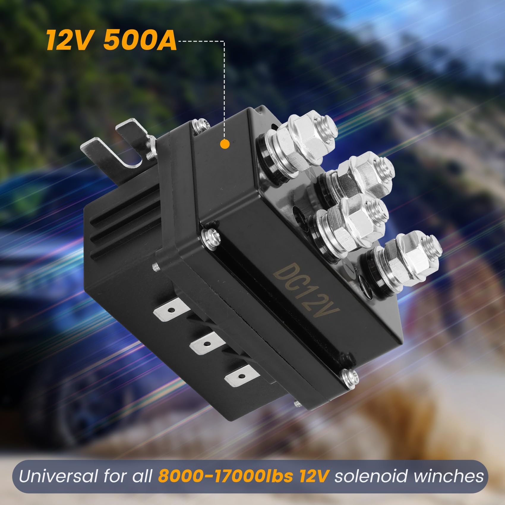 Snapklik.com : 12V 500A Winch Solenoid Relay Kit