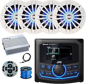Amazon.com: JVC 2.7" LCD Marine Bluetooth AM/FM/WB Receiver with Remote ...